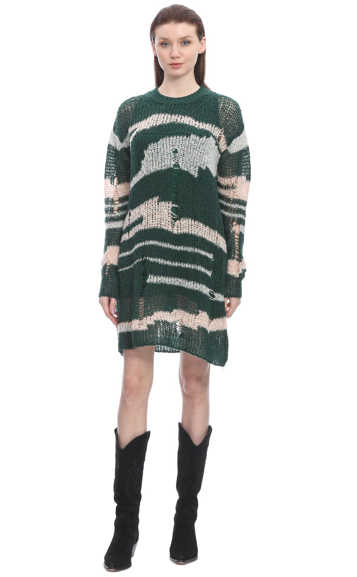 Atelier38-Atelier38 Yeşil Elbise