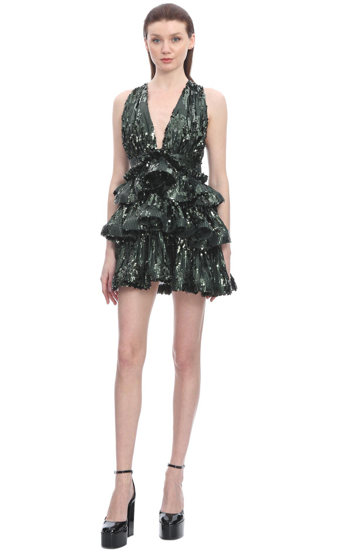 Nur Karaata-Nur Karaata Yeşil Elbise Nur Karaata-Nur Karaata Yeşil Elbise