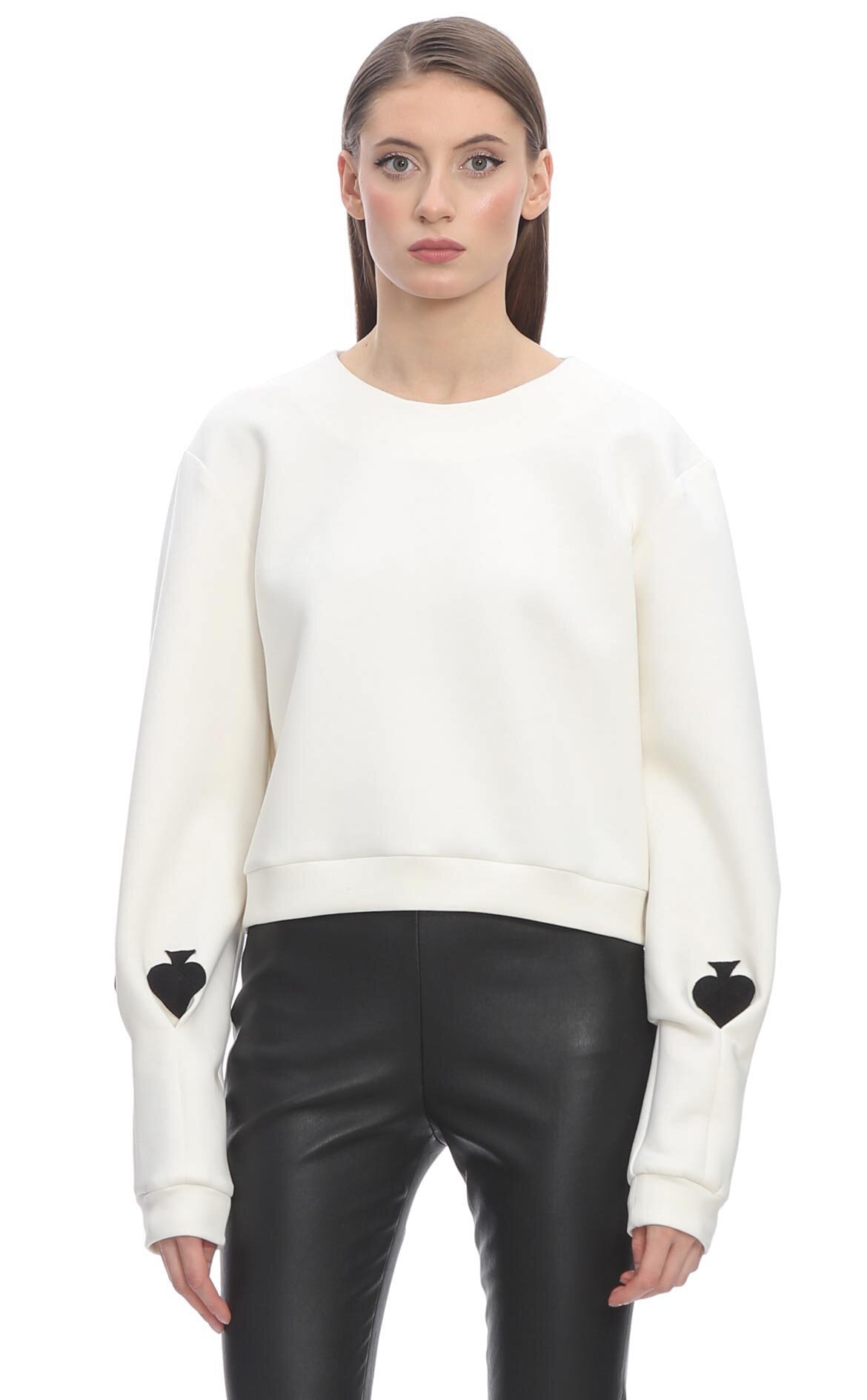 K Koncept-K Koncept Beyaz Sweatshirt