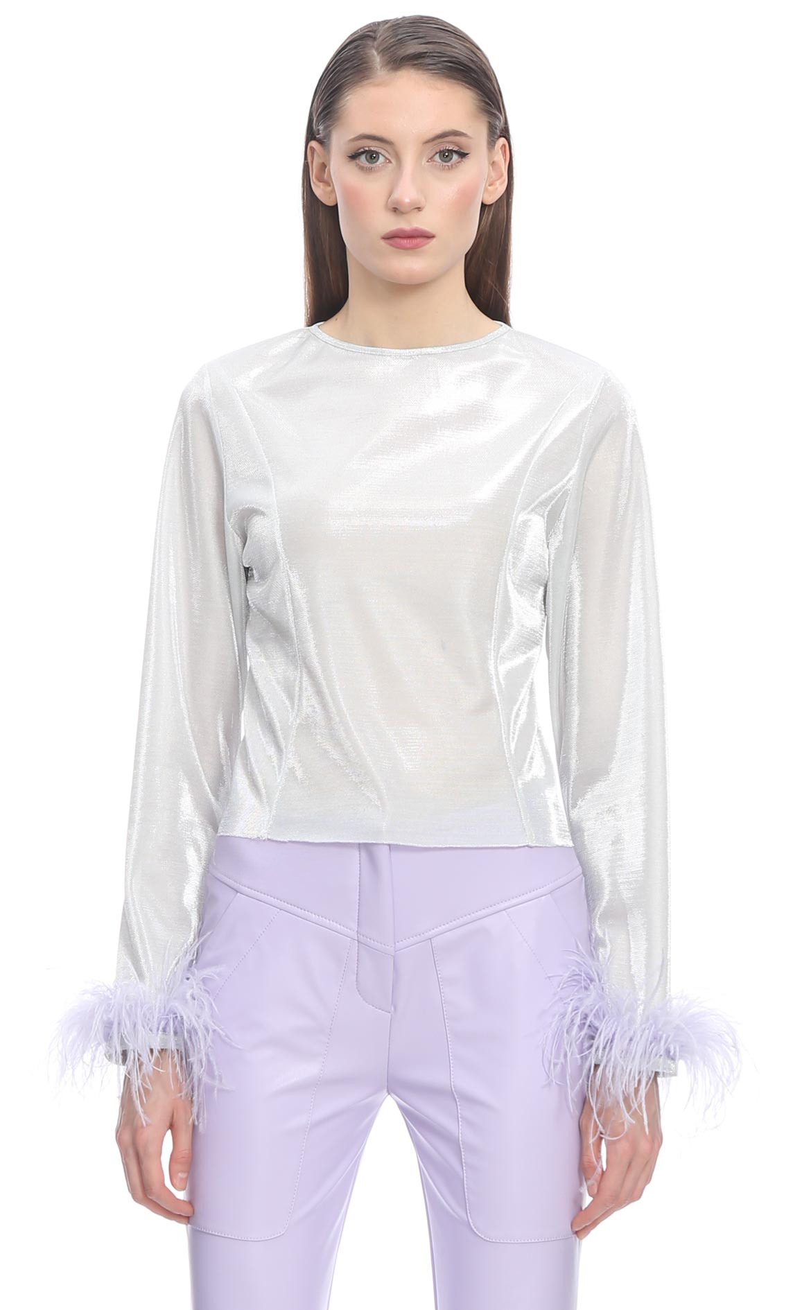 Fickle Hearts-Fickle Hearts Gümüş Rengi Bluz Fickle Hearts-Fickle Hearts Gümüş Rengi Bluz