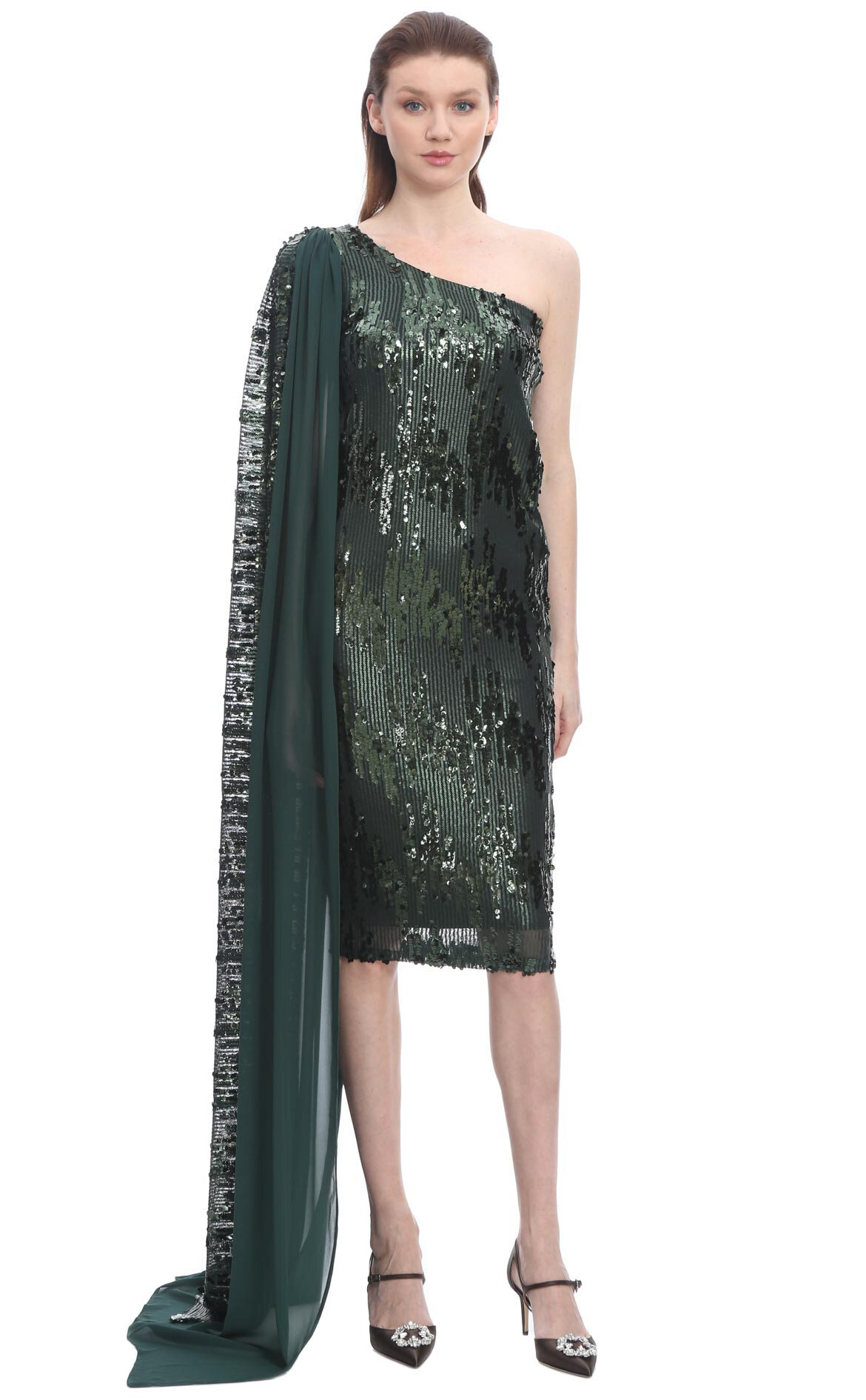 Nur Karaata-Nur Karaata Yeşil Elbise Nur Karaata-Nur Karaata Yeşil Elbise