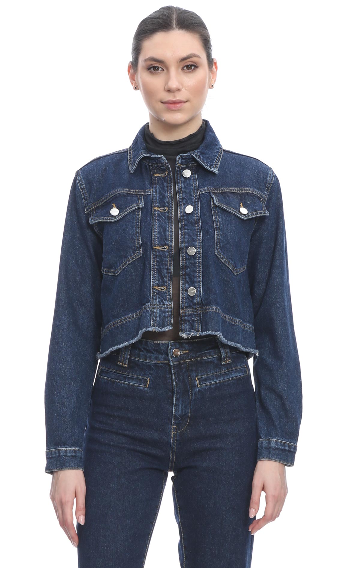 New İn-New in Lacivert Jean Gömlek