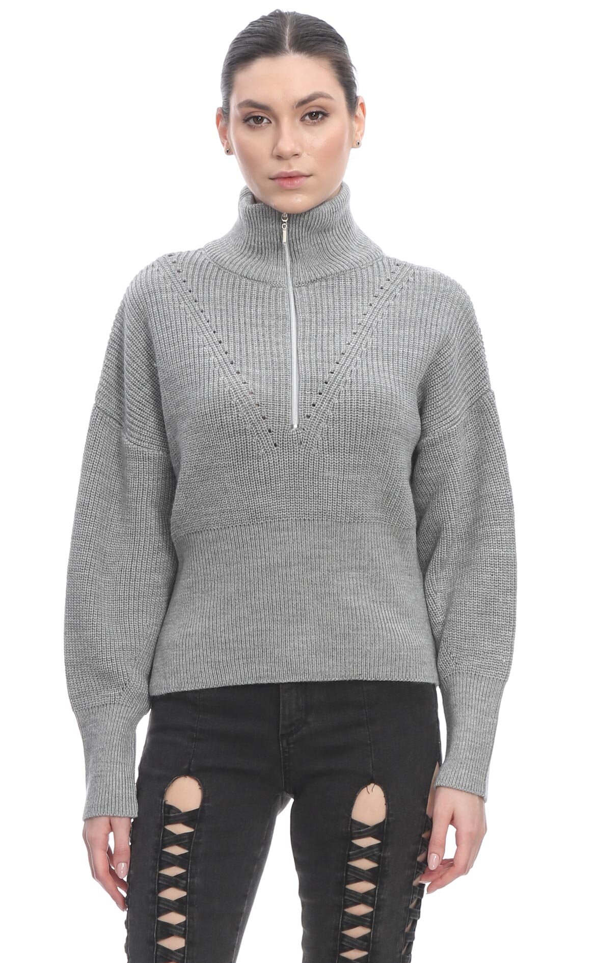 New İn-New İn Gri Kazak