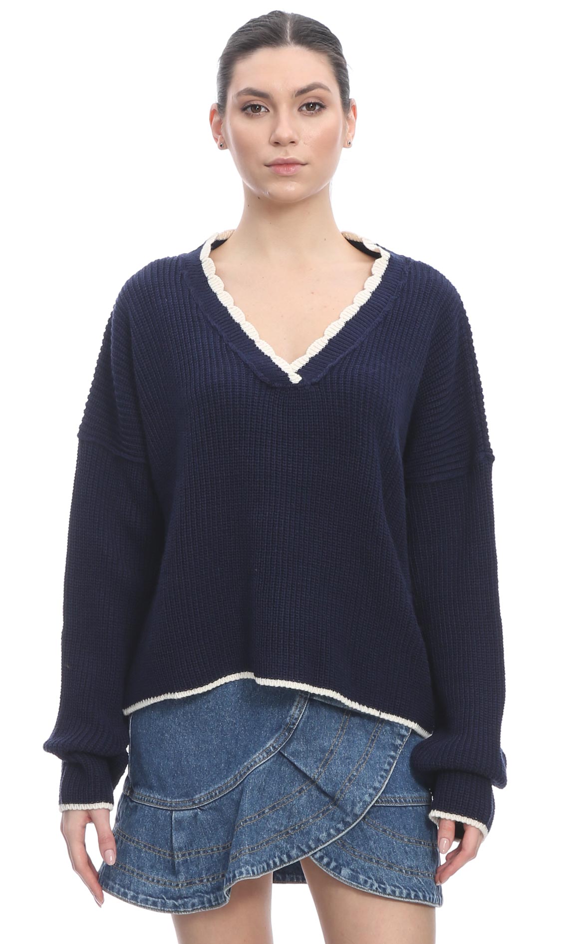 New İn-New İn Lacivert Kazak