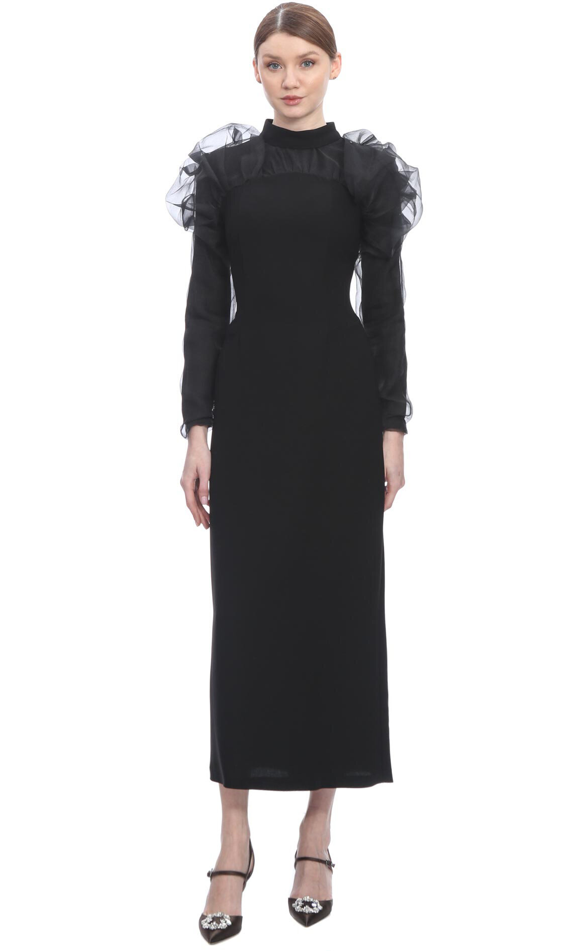 Yaqa-Yaqa Siyah Elbise