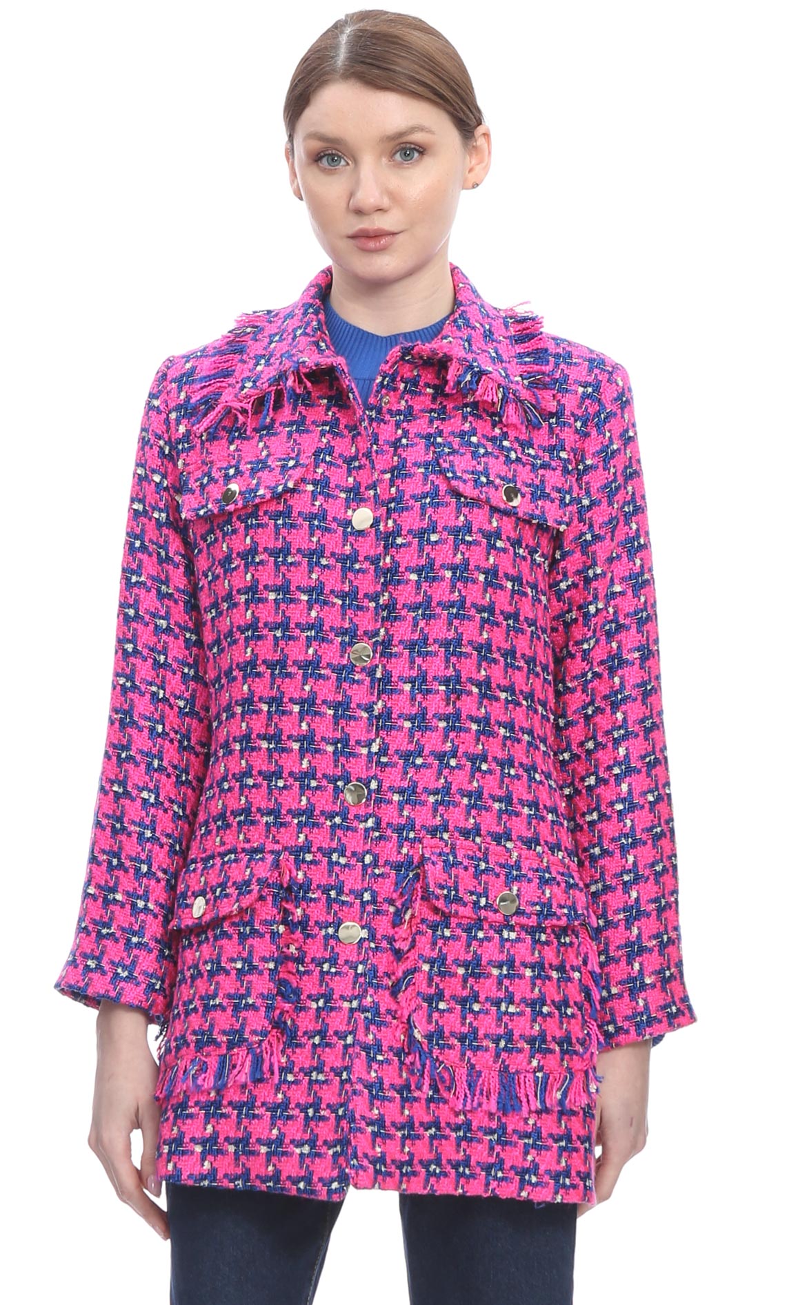 Yaqa-Yaqa Fuşya Ceket