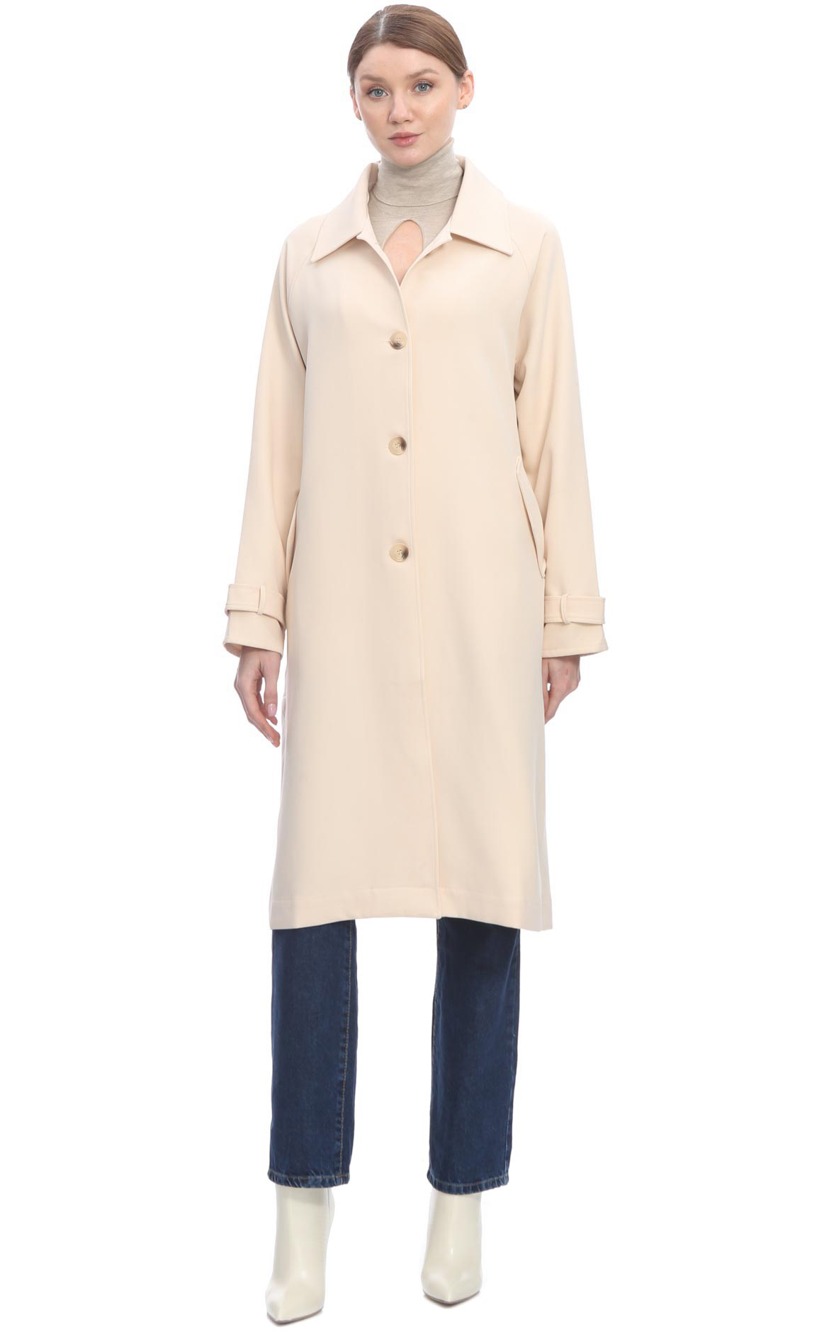 Yaqa-Yaqa Bej Trençkot Yaqa-Yaqa Bej Trençkot