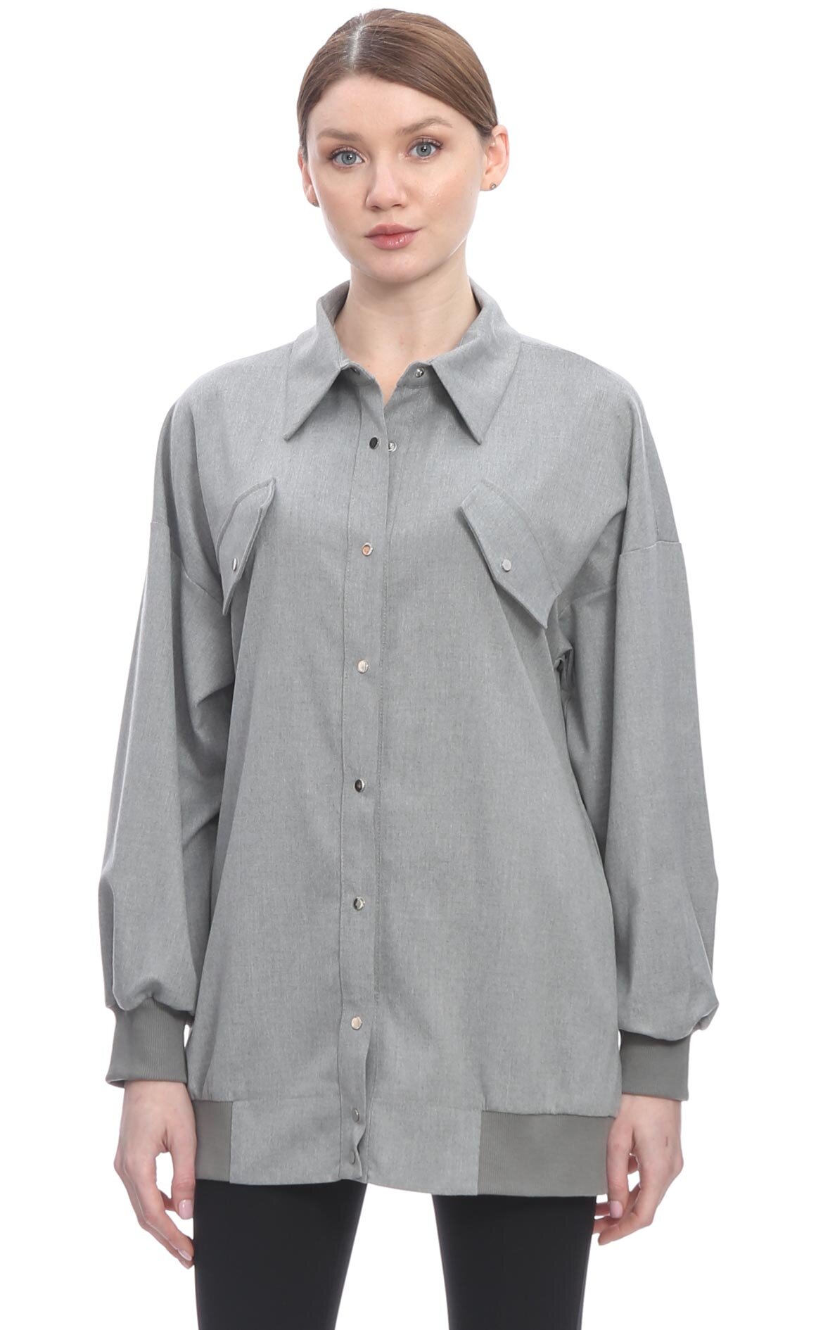 Qupra-Qupra Gri Ceket