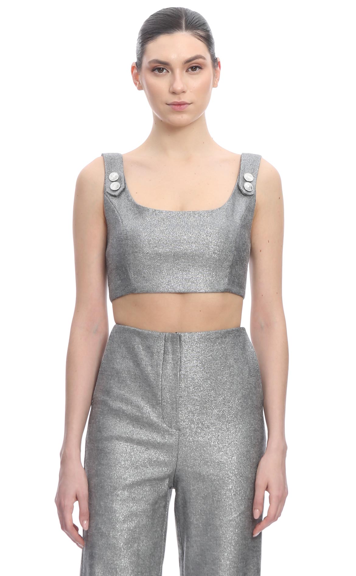 All Sences-All Sences Gri Kısa Üst