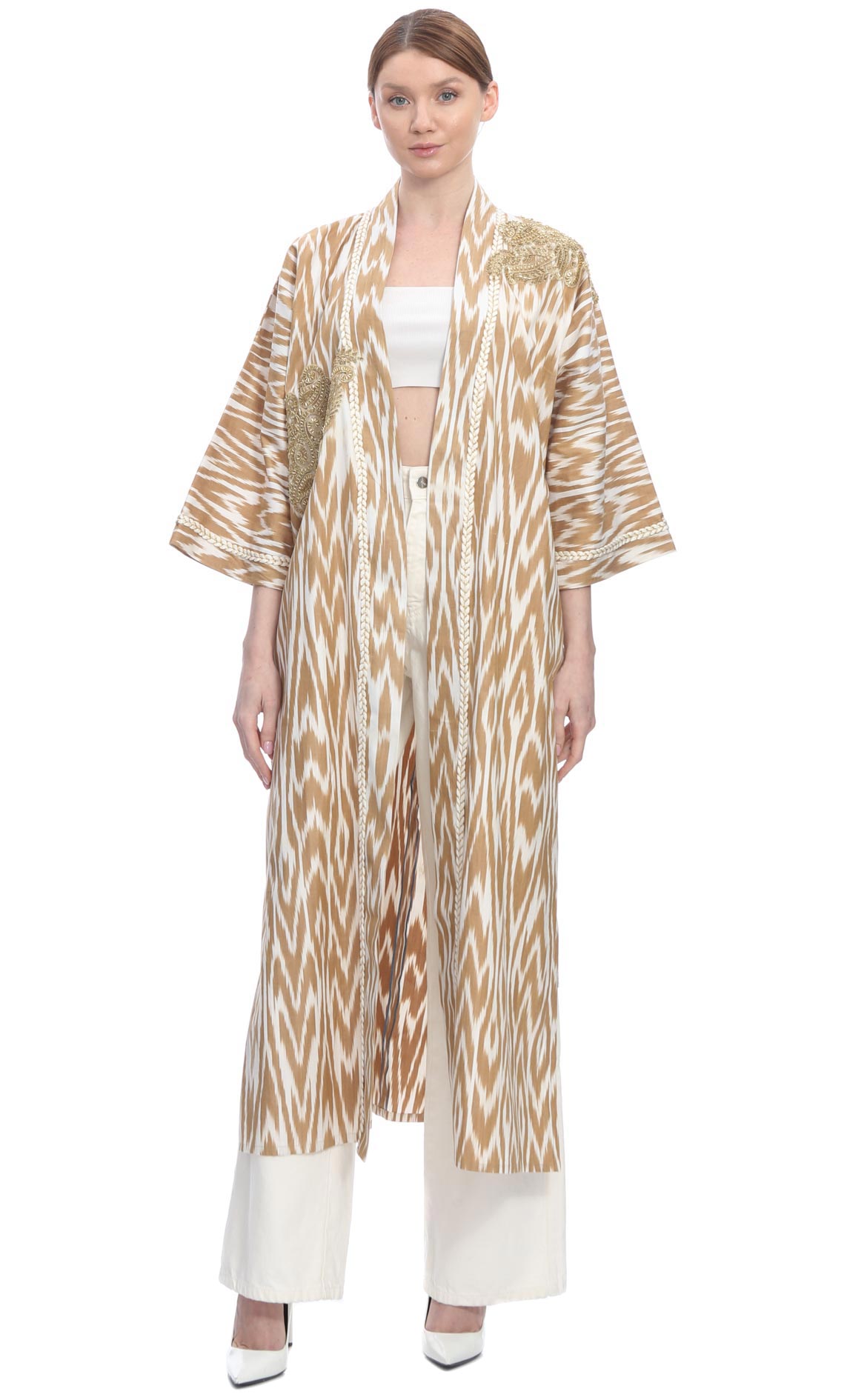 Haral Design-Haral Desing Krem Rengi Kaftan Haral Design-Haral Desing Krem Rengi Kaftan