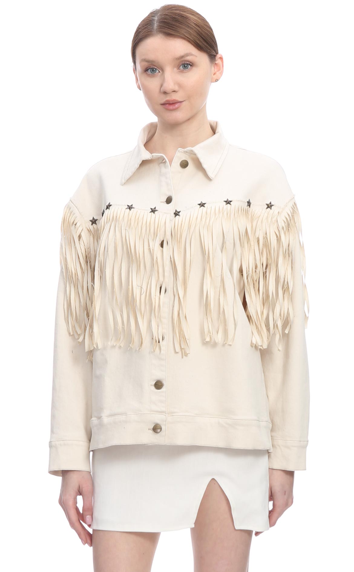 Cotier Denim-Cotier Denim Bej Ceket Cotier Denim-Cotier Denim Bej Ceket