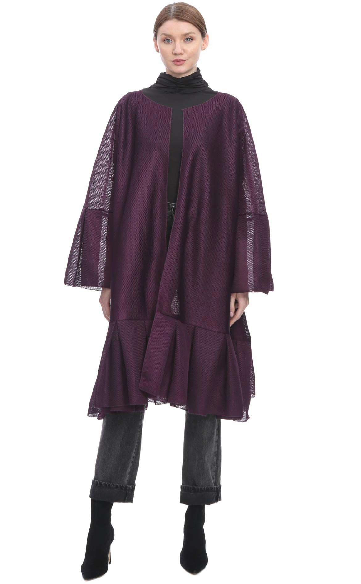 Çiğdem Akın-Çiğdem Akın Mürdüm Kimono Çiğdem Akın-Çiğdem Akın Mürdüm Kimono