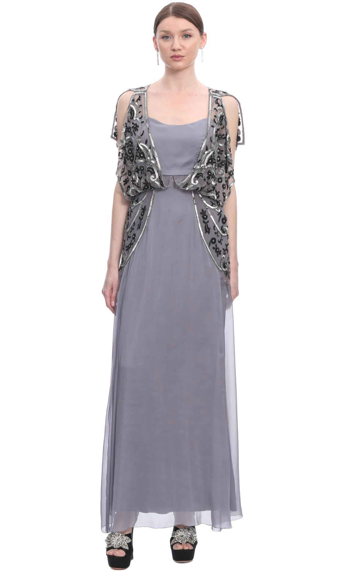 Temperley London-Temperleylondon Antrasit Elbise Temperley London-Temperleylondon Antrasit Elbise