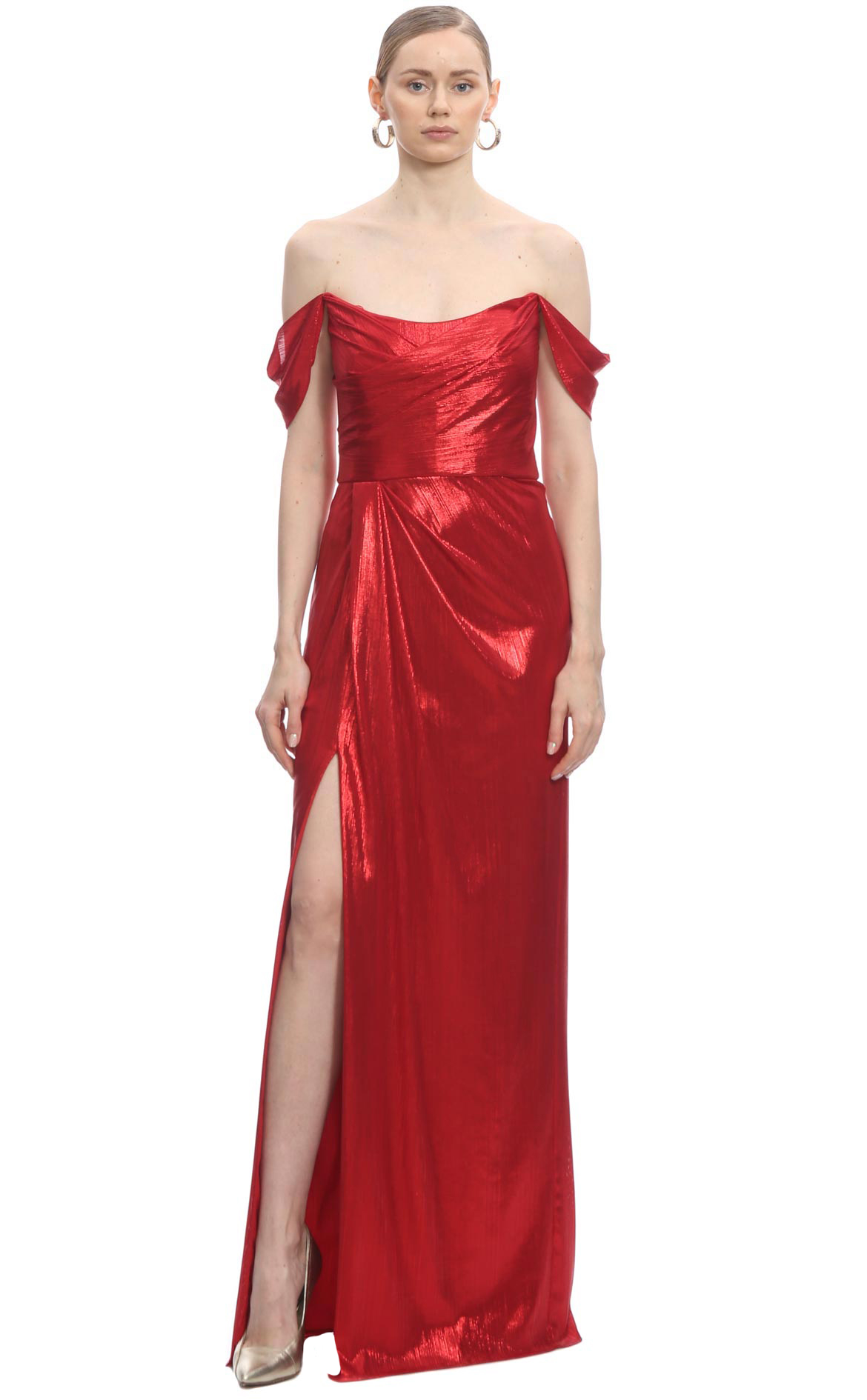Marchesa Notte-Marchesa Notte Kırmızı Gece Elbisesi Marchesa Notte-Marchesa Notte Kırmızı Gece Elbisesi