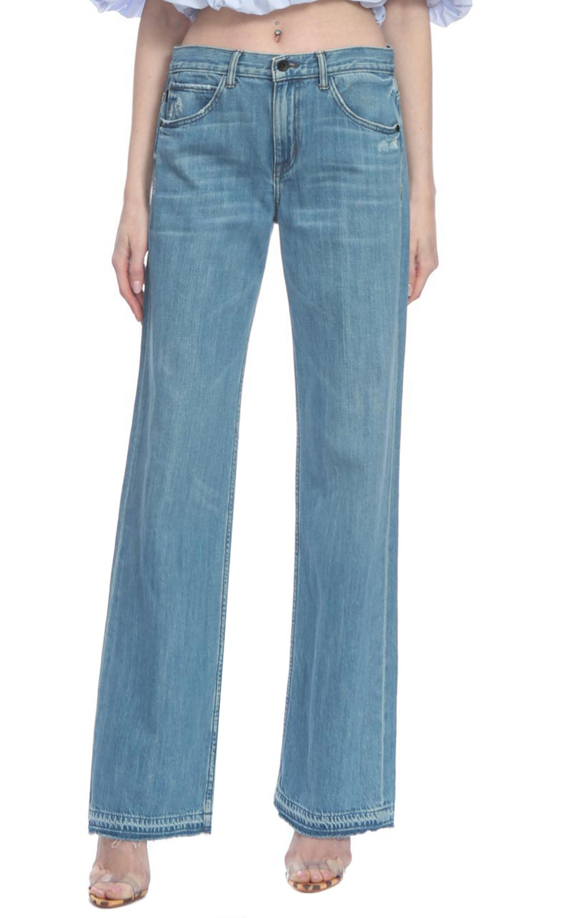 Helmut Lang-Helmut Lang Mavi Jean Pantolon Helmut Lang-Helmut Lang Mavi Jean Pantolon