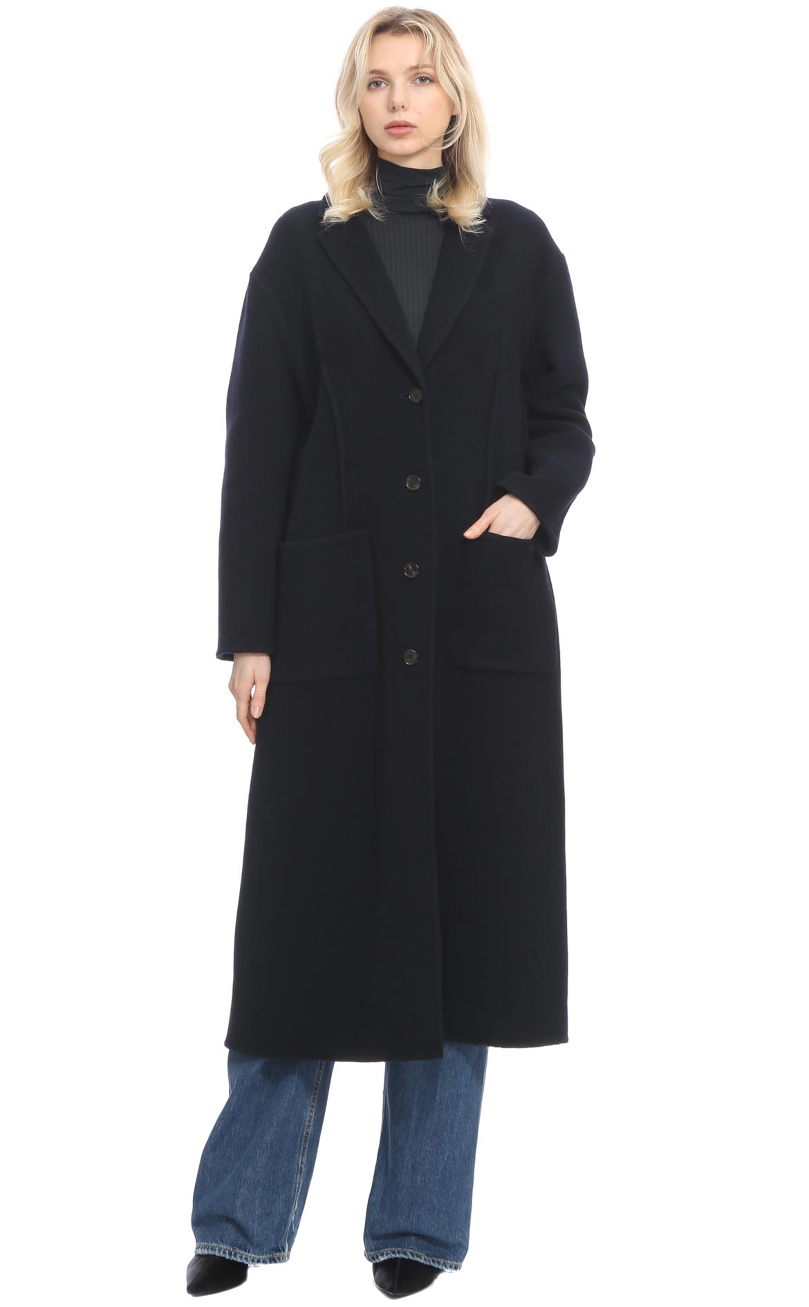 3.1 Phillip Lim-3.1 Philip Lim Lacivert Palto 3.1 Phillip Lim-3.1 Philip Lim Lacivert Palto