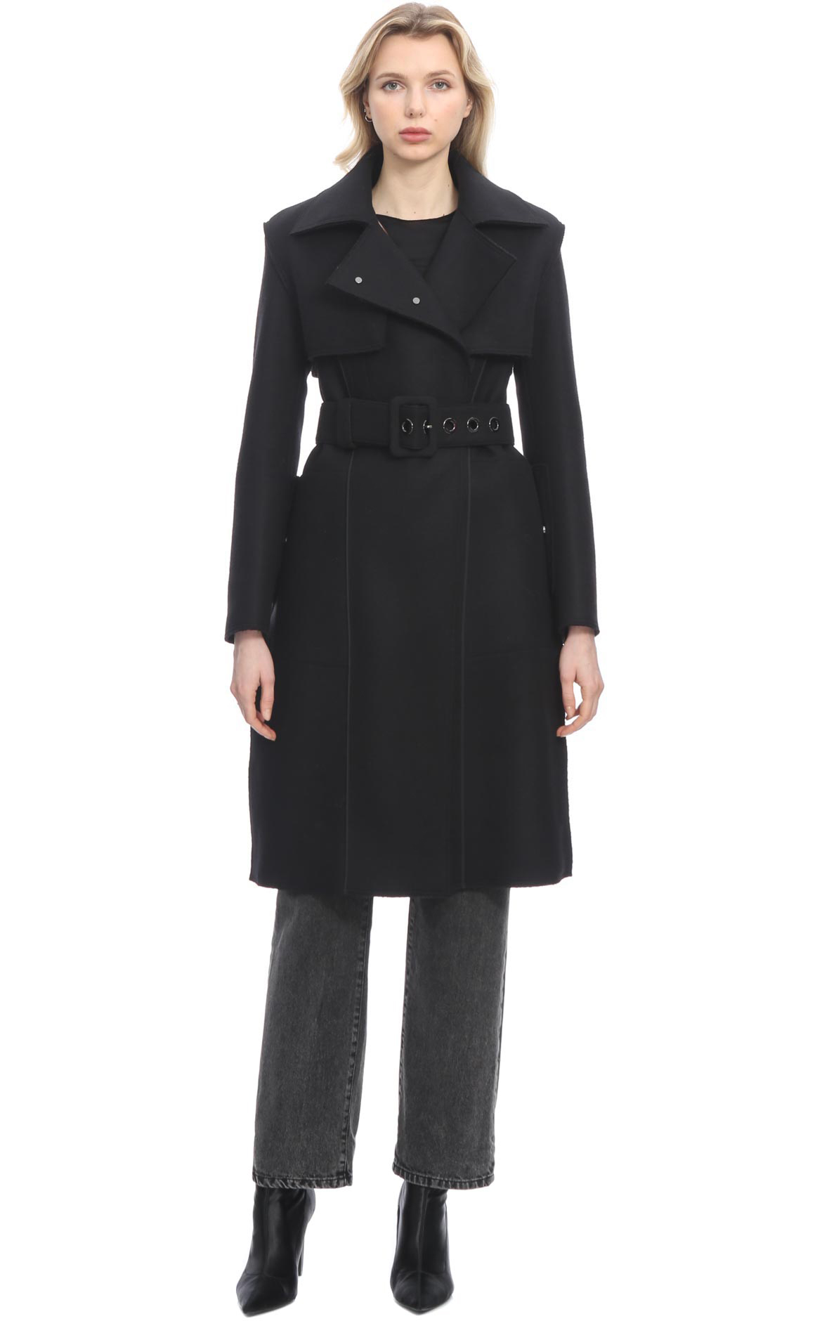 Jil Sander-Jil Sander Siyah Palto Jil Sander-Jil Sander Siyah Palto