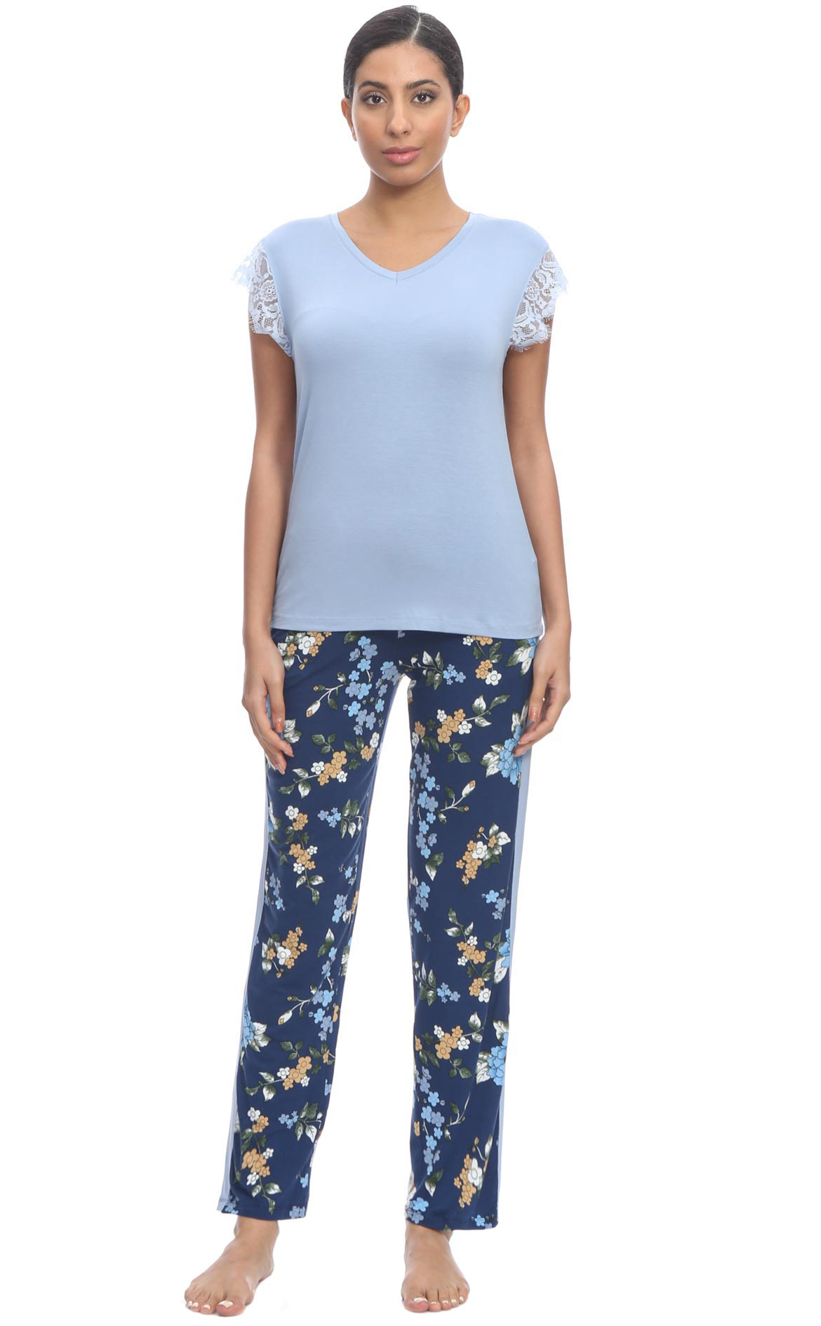 G-Lingerie-G-Lingerie Mavi Pijama Takımı G-Lingerie-G-Lingerie Mavi Pijama Takımı