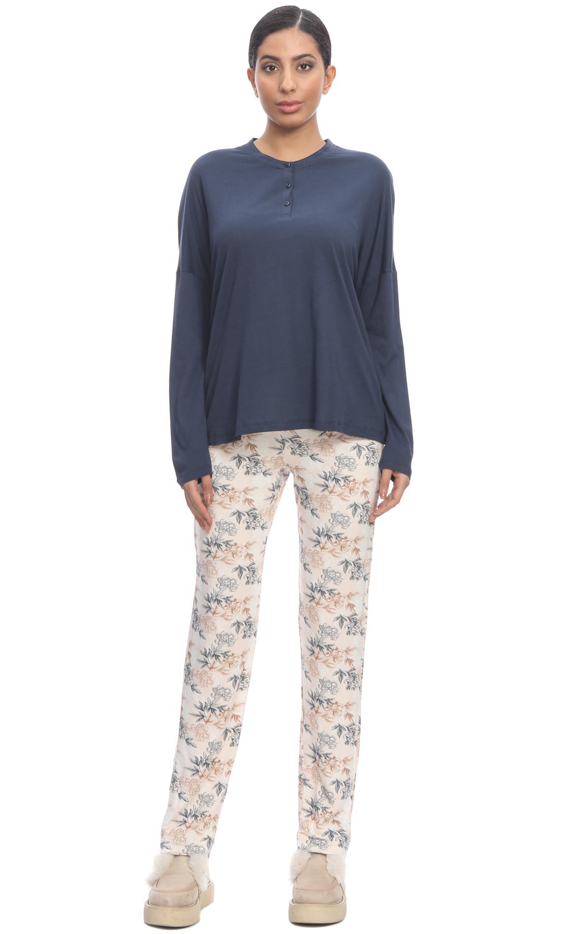 G-Lingerie-G-Lingerie Lacivert Pijama Takımı G-Lingerie-G-Lingerie Lacivert Pijama Takımı