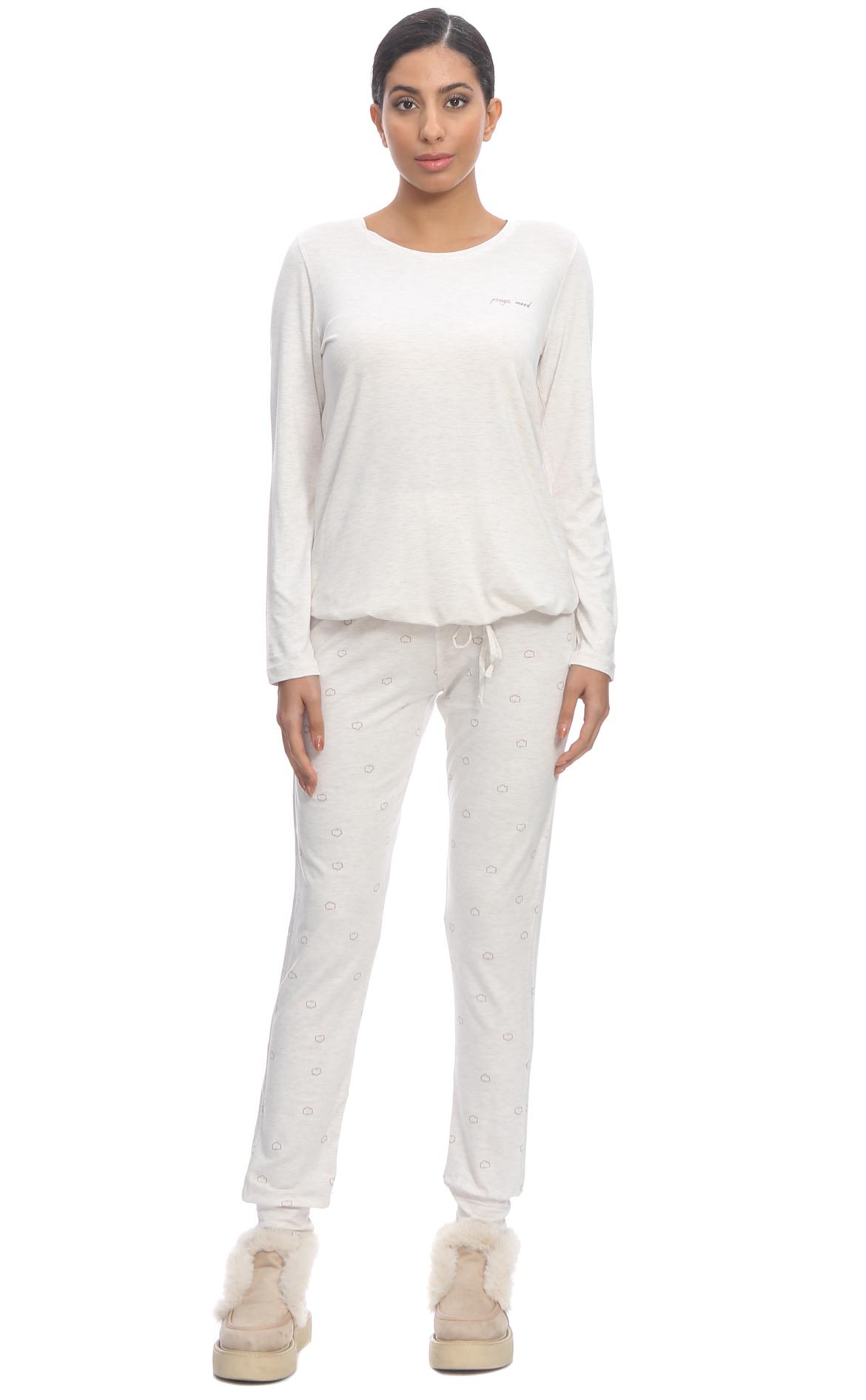 G-Lingerie-G-Lingerie Bej Pijama Takımı G-Lingerie-G-Lingerie Bej Pijama Takımı