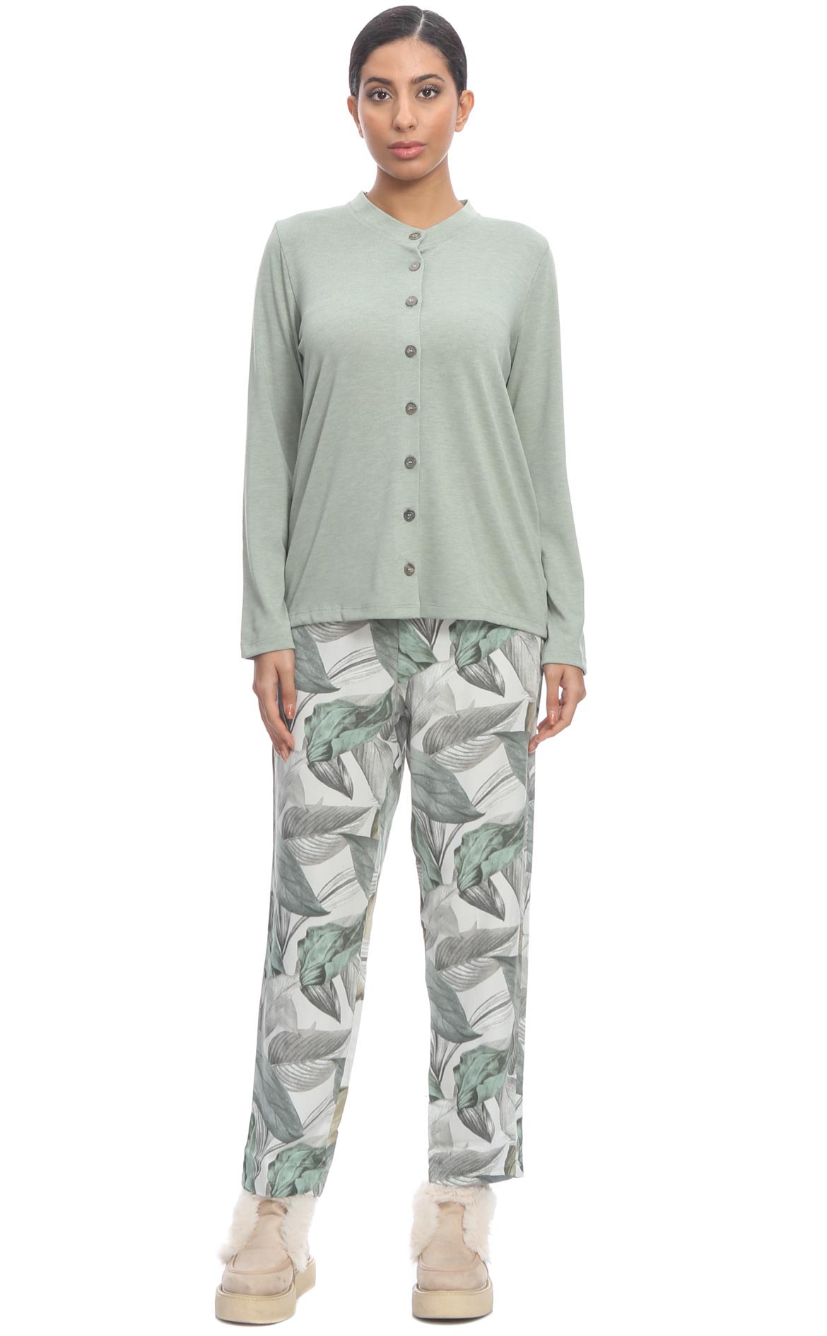 G-Lingerie-G-Lingerie Yeşil Pijama Takımı G-Lingerie-G-Lingerie Yeşil Pijama Takımı