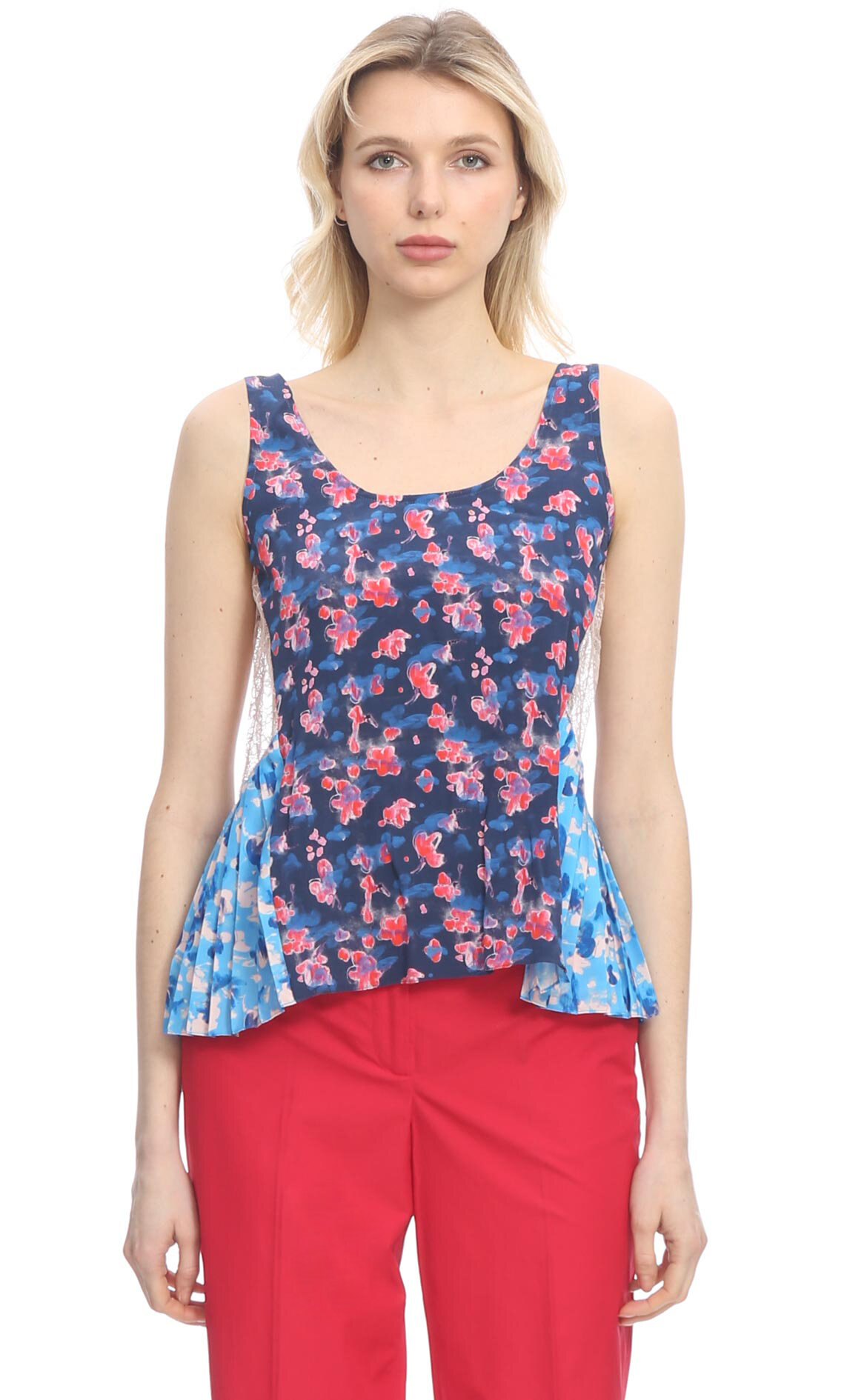 Tanya Taylor-Tanya Taylor Lacivert Bluz