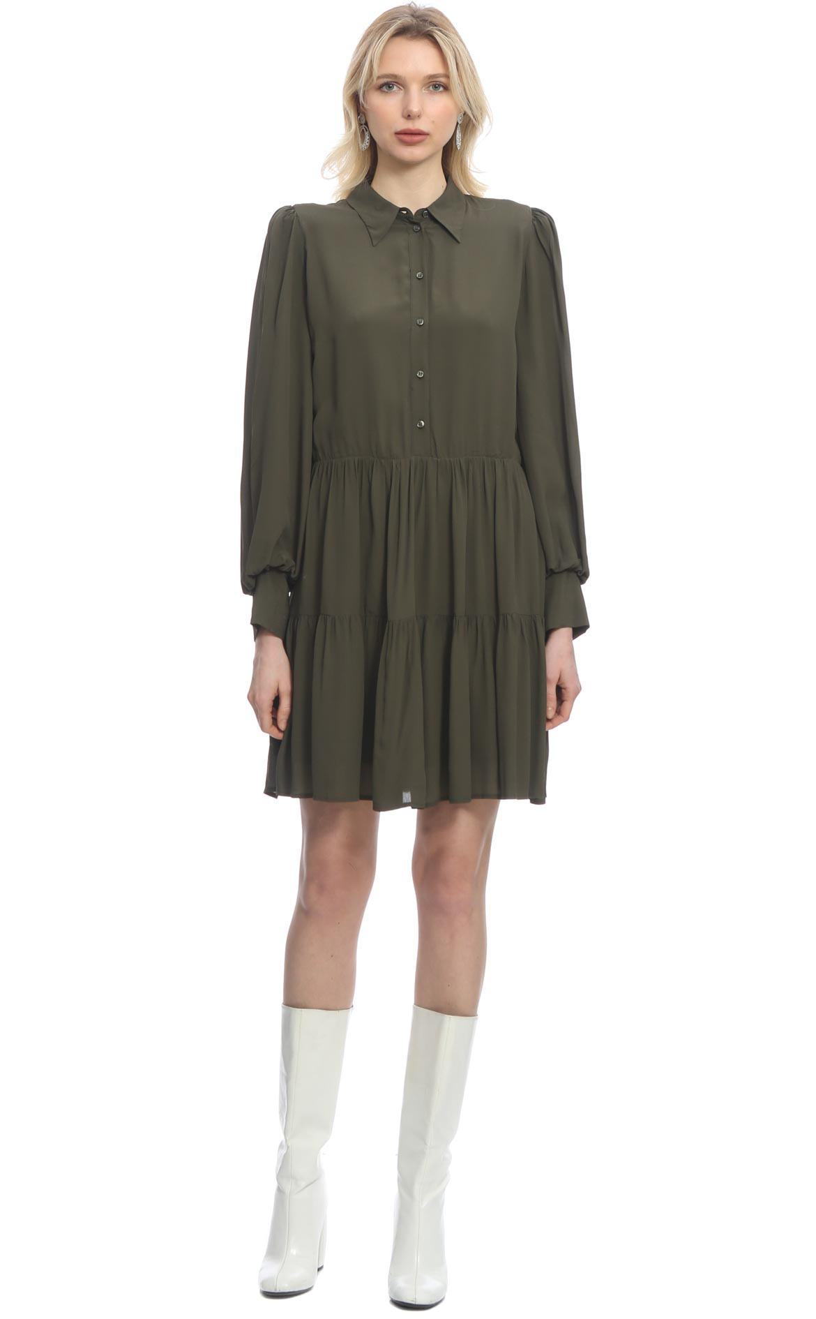 Ivy&Oak-Ivy&Oak Haki Elbise Ivy&Oak-Ivy&Oak Haki Elbise