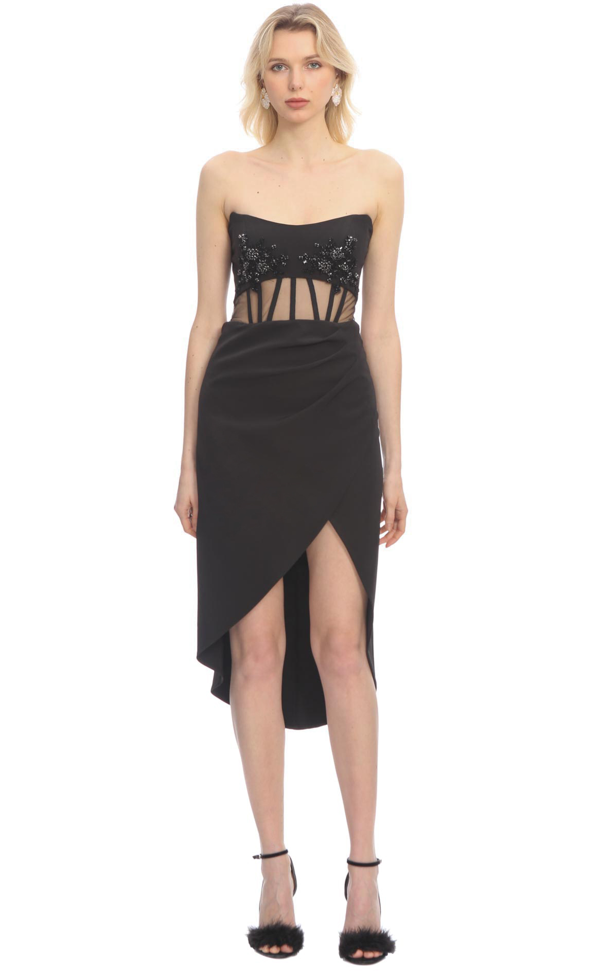Marchesa Notte-Marchesa Notte Siyah Elbise Marchesa Notte-Marchesa Notte Siyah Elbise