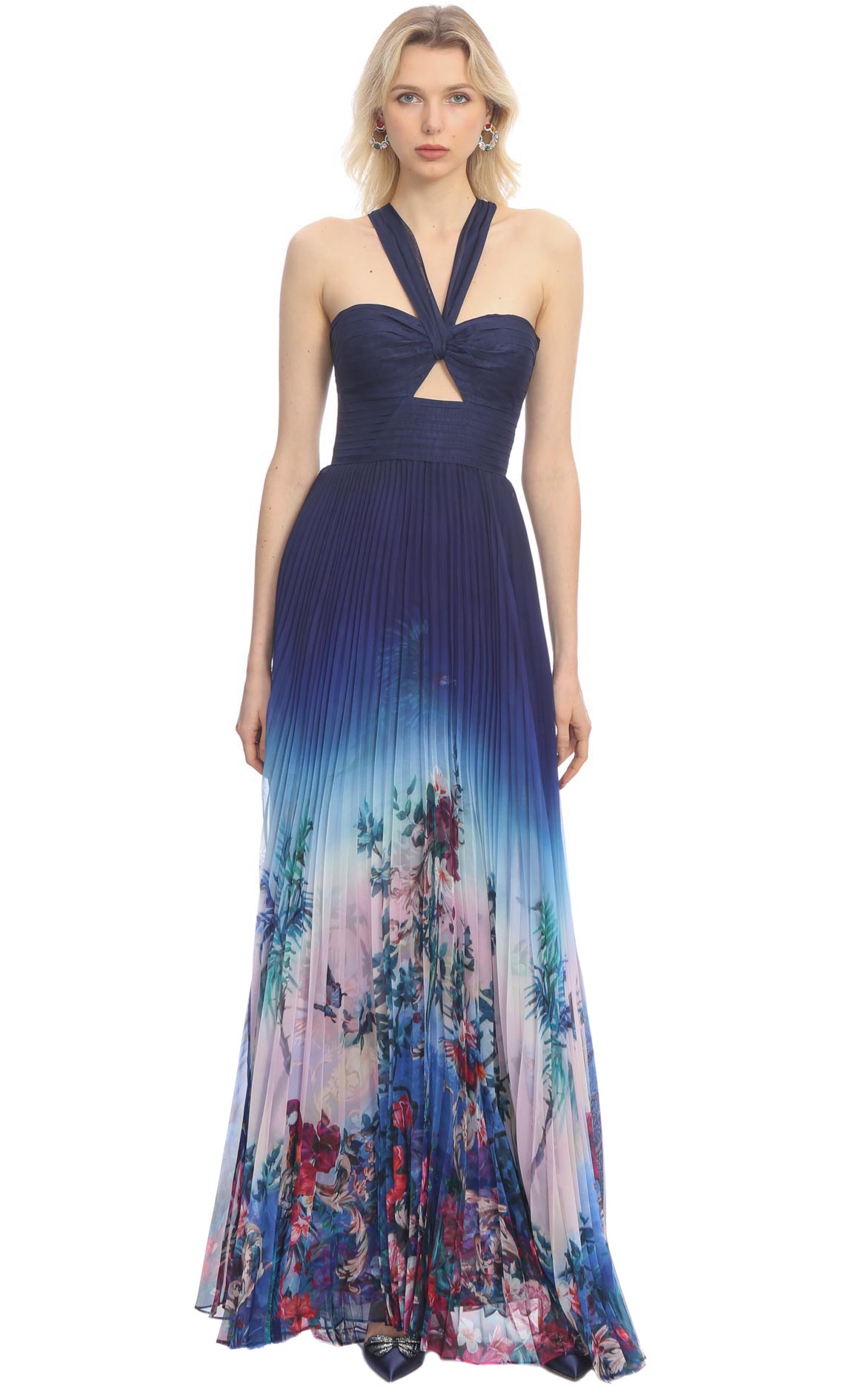 Marchesa Notte-Marchesa Notte Lacivert Gece Elbisesi Marchesa Notte-Marchesa Notte Lacivert Gece Elbisesi