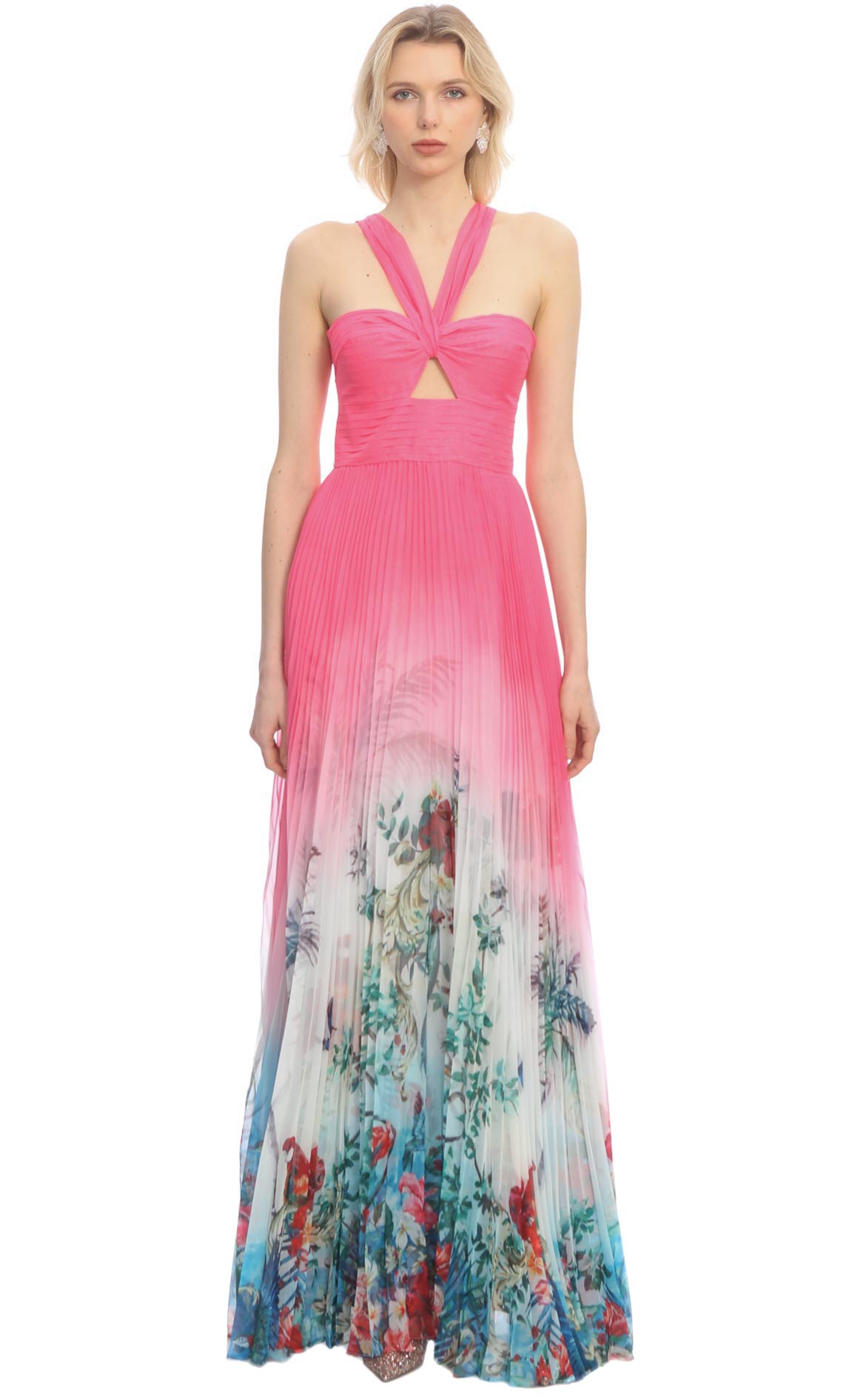 Marchesa Notte-Marchesa Notte Pembe Gece Elbisesi Marchesa Notte-Marchesa Notte Pembe Gece Elbisesi