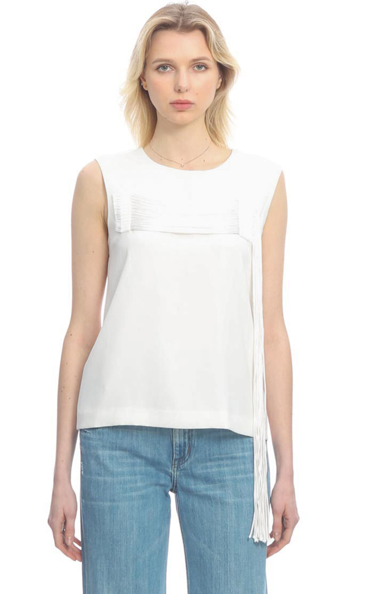 DKNY-DKNY Beyaz Bluz