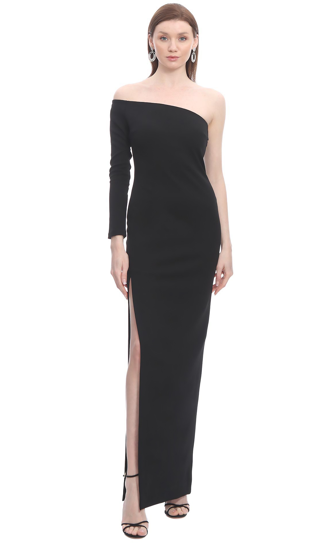 Solace London-Solace London Siyah Gece Elbisesi