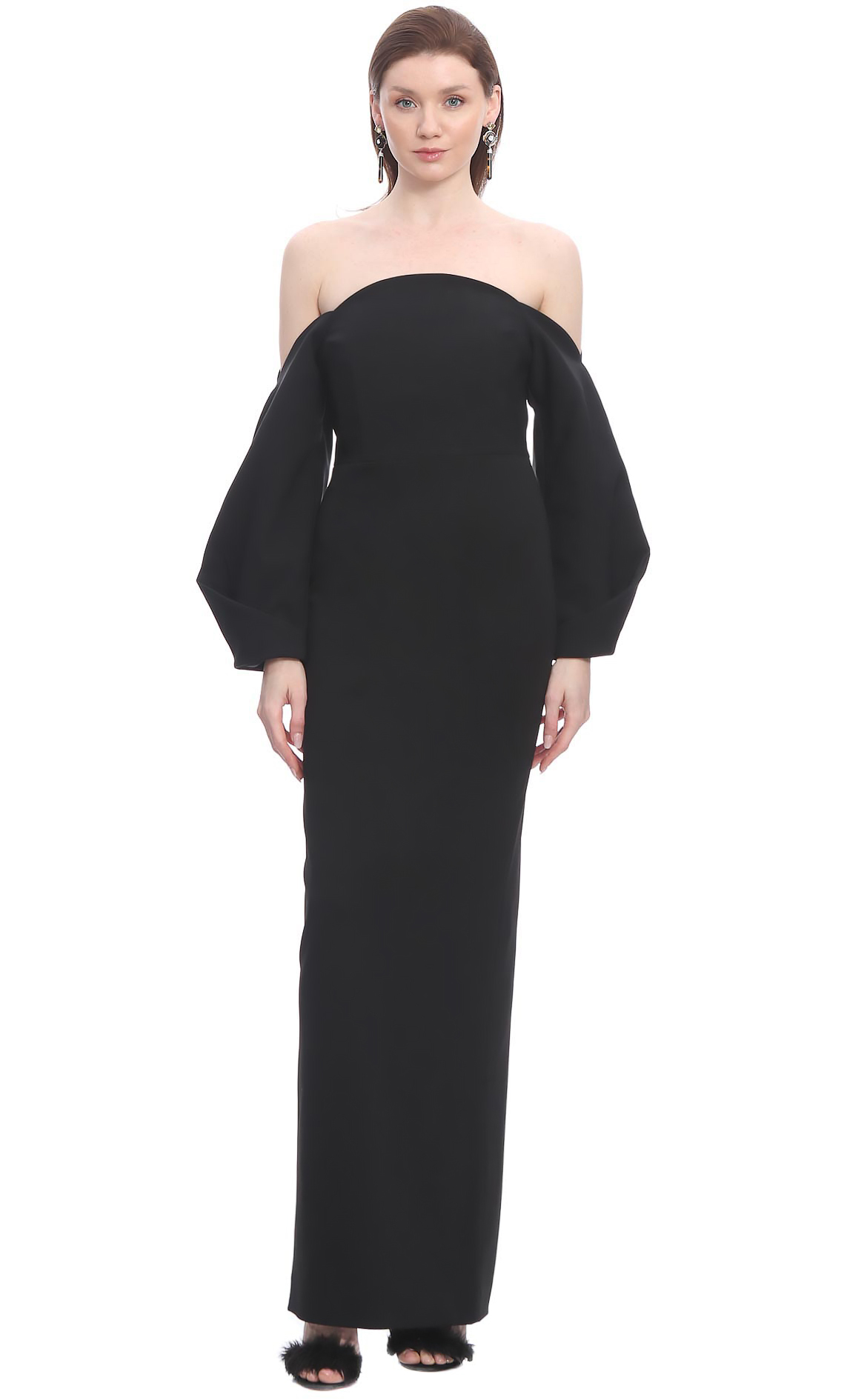 Solace London-Solace London Siyah Gece Elbisesi