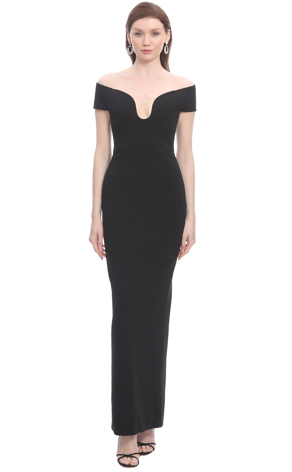 Solace London-Solace London Siyah Gece Elbisesi