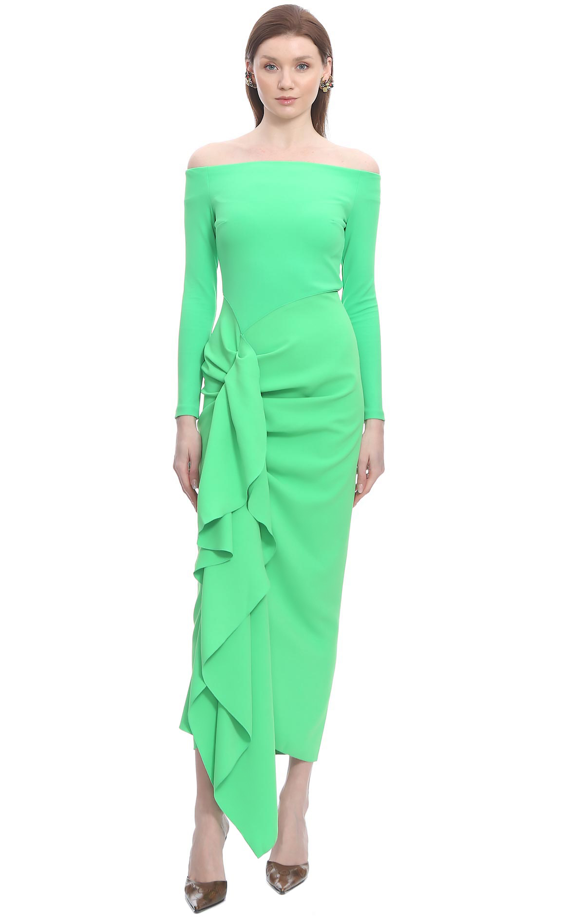 Solace London-Solace London Yeşil Elbise