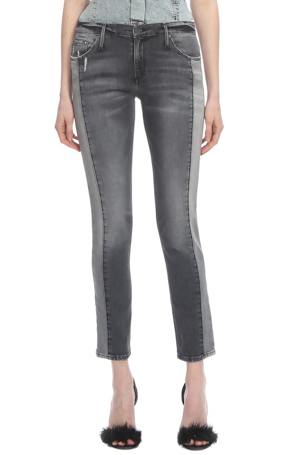 Black Orchid-Black Orchid Gri Jean Pantolon