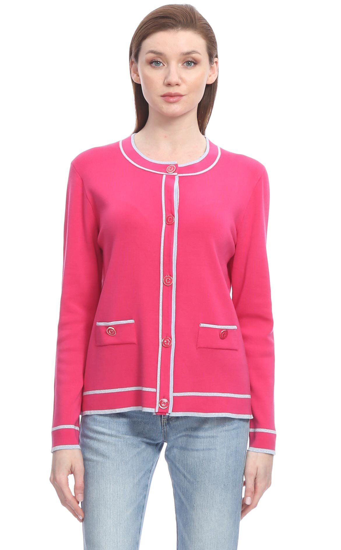 Christina Paris-Christina Paris Fuşya Hırka