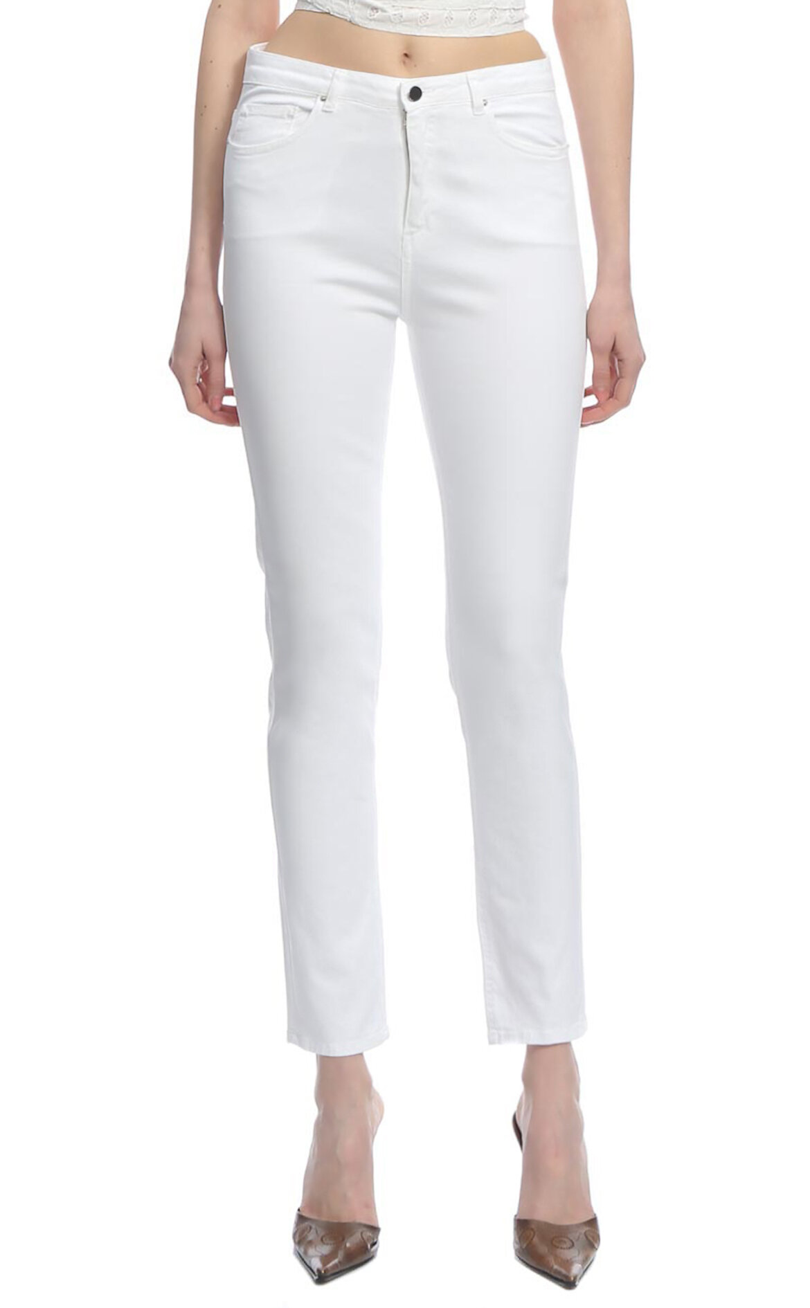 Gerard Darel-Gerard Darel Beyaz Jean Pantolon