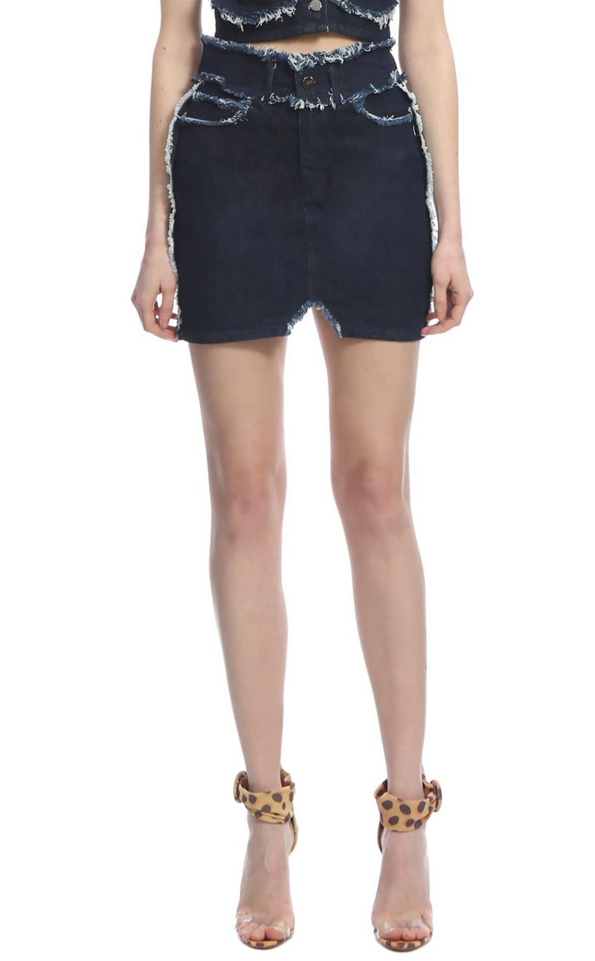 New İn-New İn Lacivert Jean Etek