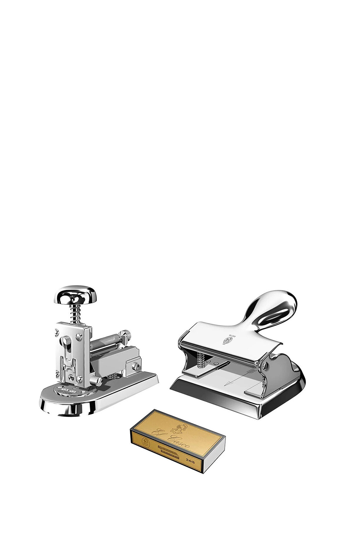 El Casco-El Casco Gümüş Rengi Zımba Ve Delgeç Seti