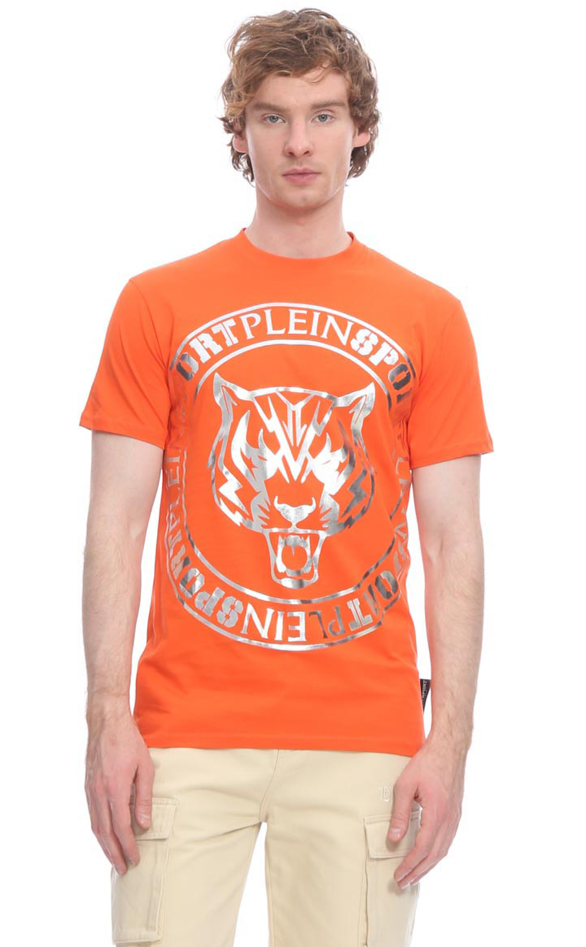 Philipp Plein Sport-Plein Sport Turuncu T-Shirt Philipp Plein Sport-Plein Sport Turuncu T-Shirt