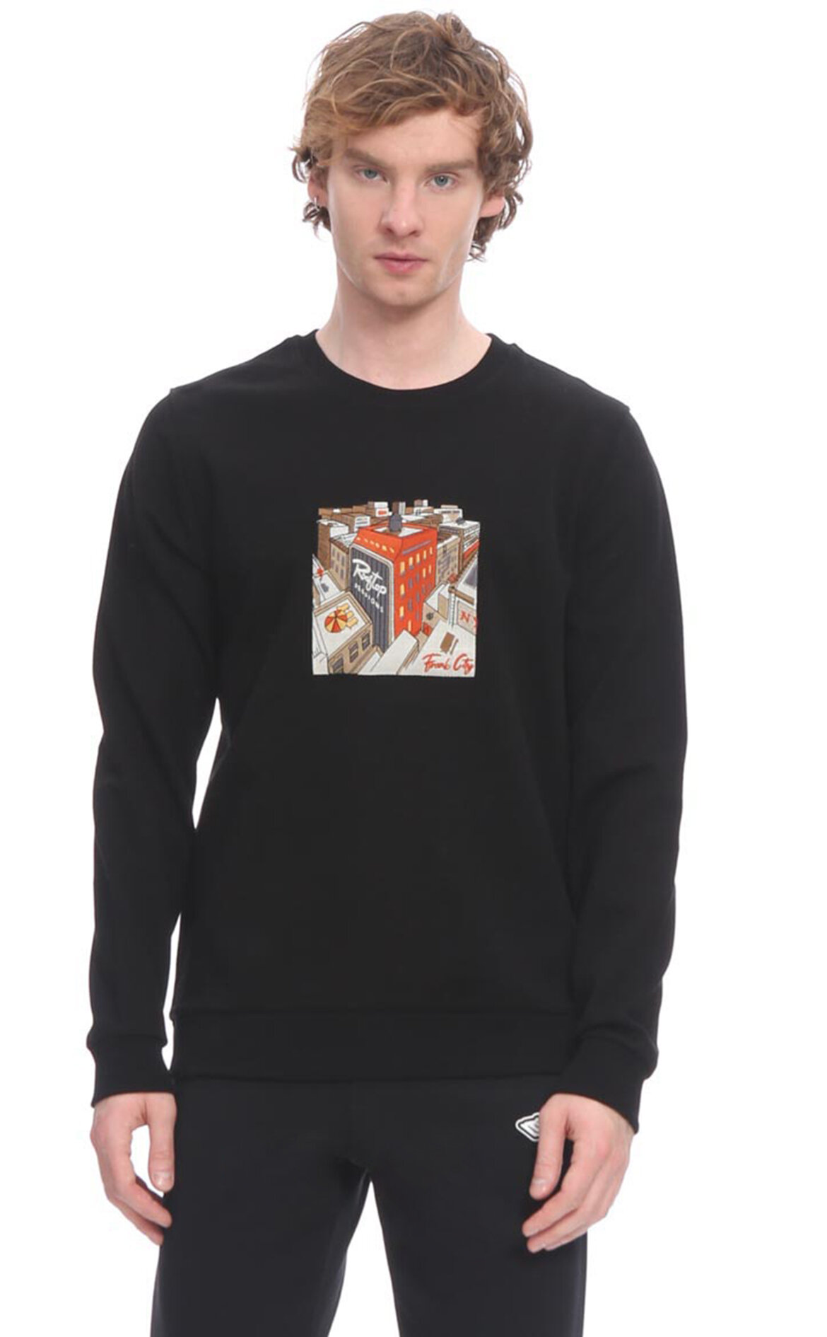 John Frank-John Frank Siyah Sweatshirt