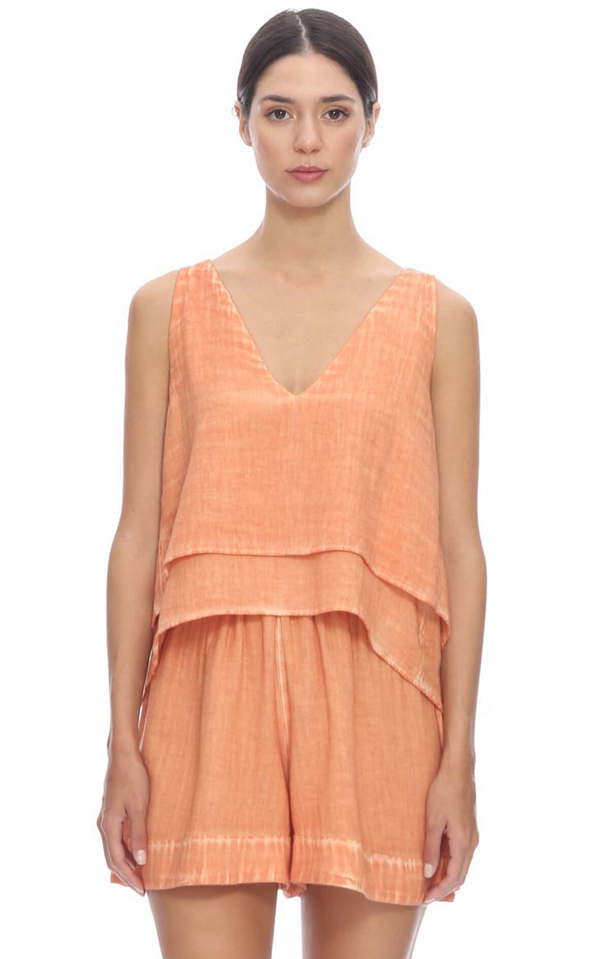 İKİKIZ-İkikız Turuncu Bluz