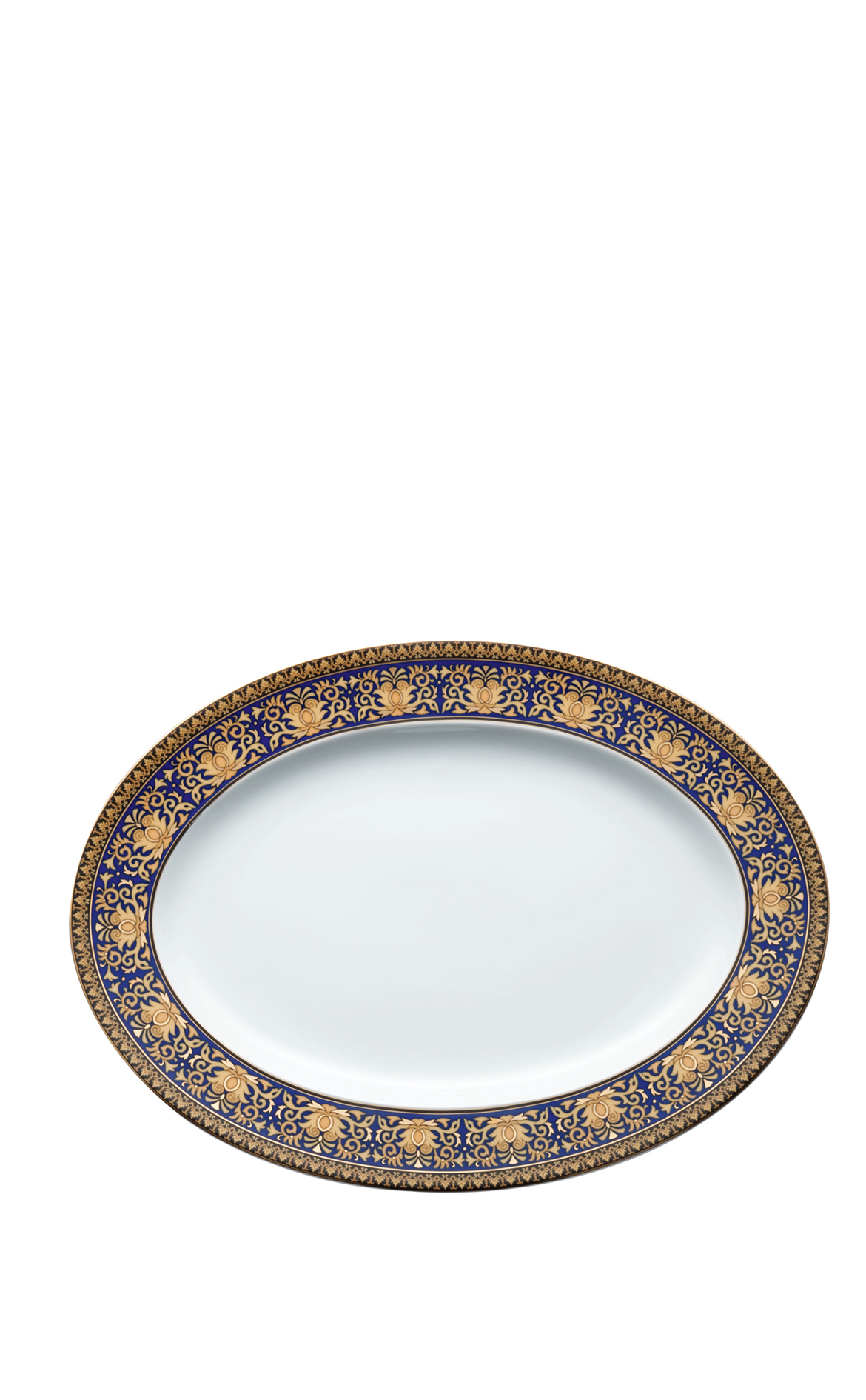 Versace-Medusa Blue Oval Servis Tabağı 34 cm Versace-Medusa Blue Oval Servis Tabağı 34 cm
