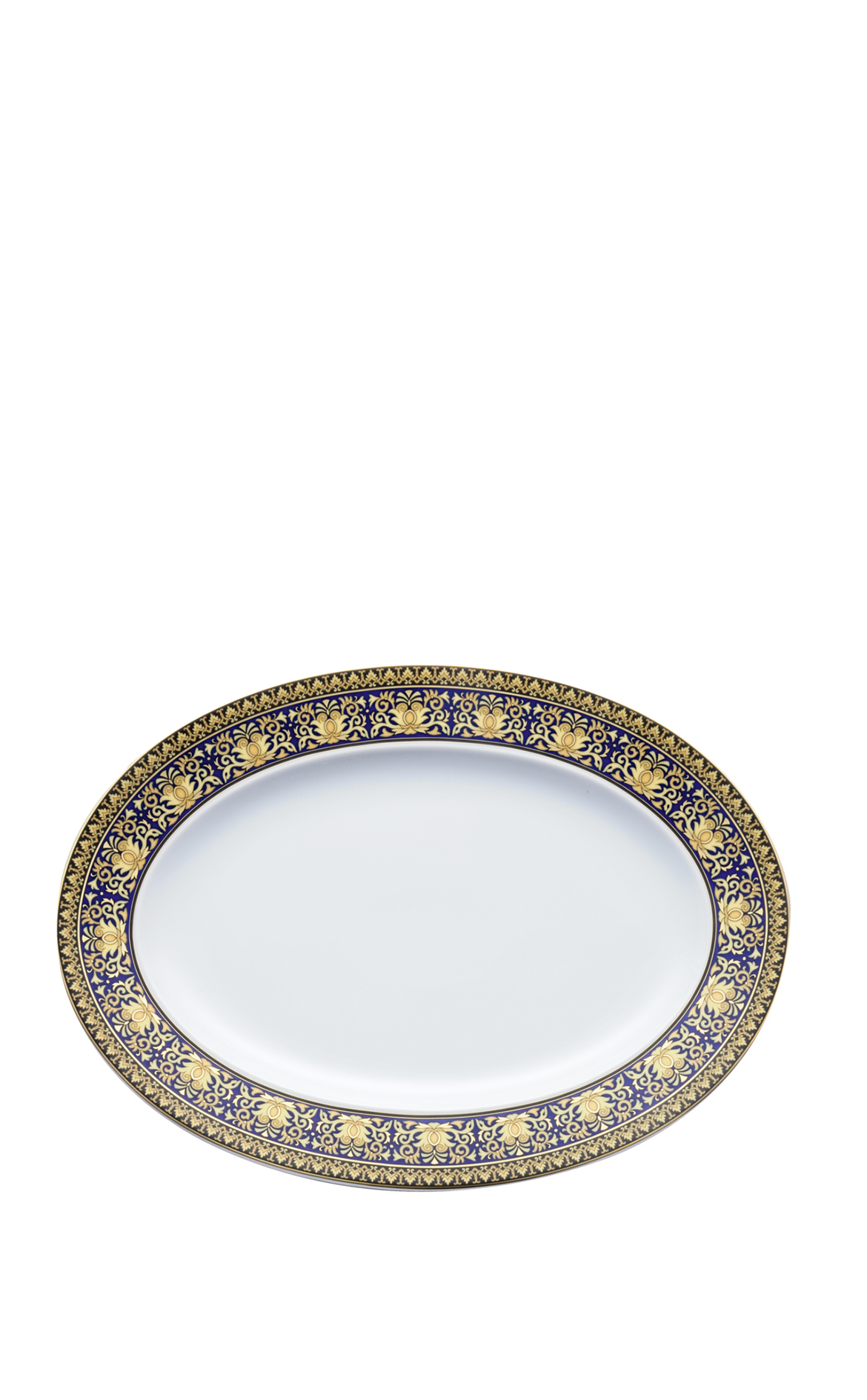 Versace-Medusa Blue Oval Servis Tabağı 40 cm Versace-Medusa Blue Oval Servis Tabağı 40 cm