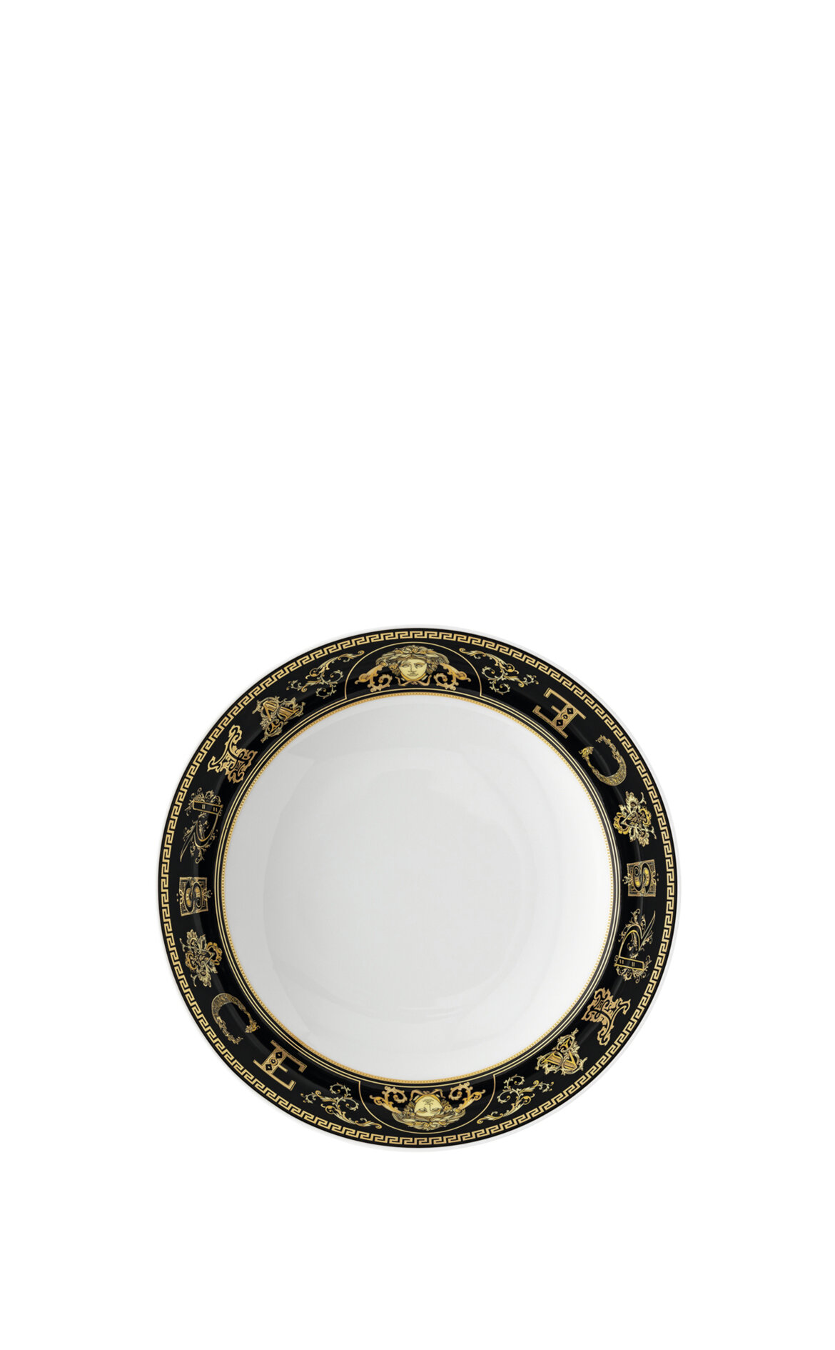 Versace-Virtus Gala Siyah Çukur Tabak 22 cm