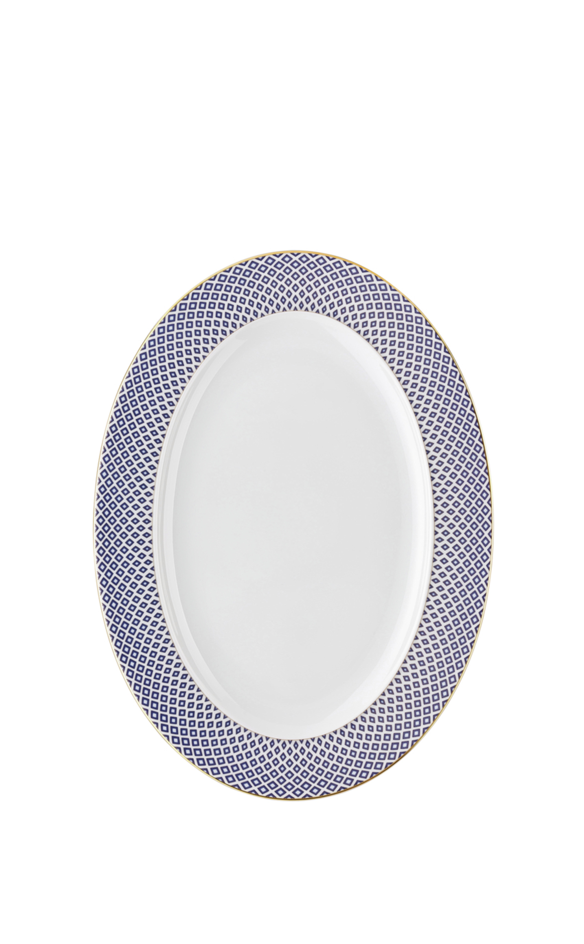 Rosenthal-Francis Carreau Lacivert Oval Servis Tabağı 34 cm Rosenthal-Francis Carreau Lacivert Oval Servis Tabağı 34 cm