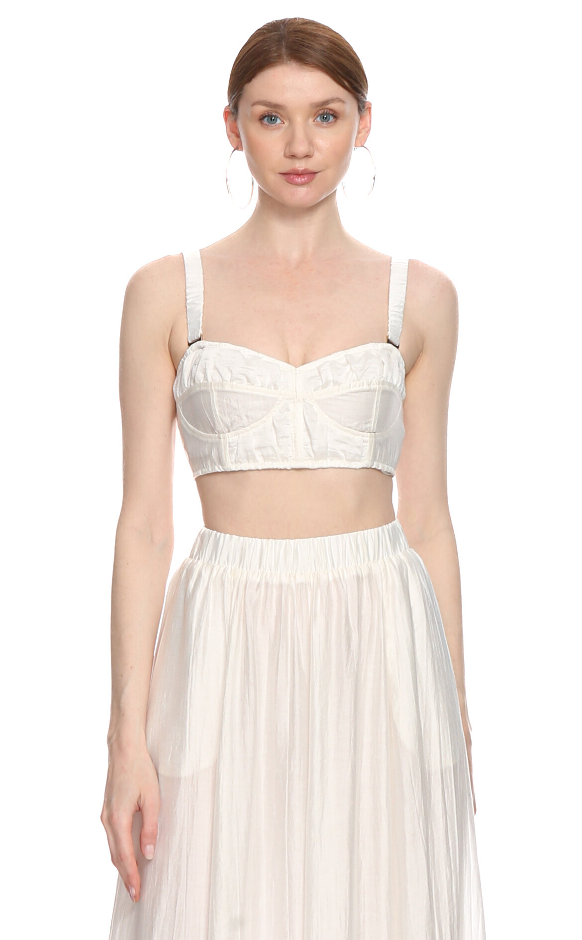 Sabina Musayev-Sabına Musayev Beyaz Kısa Üst