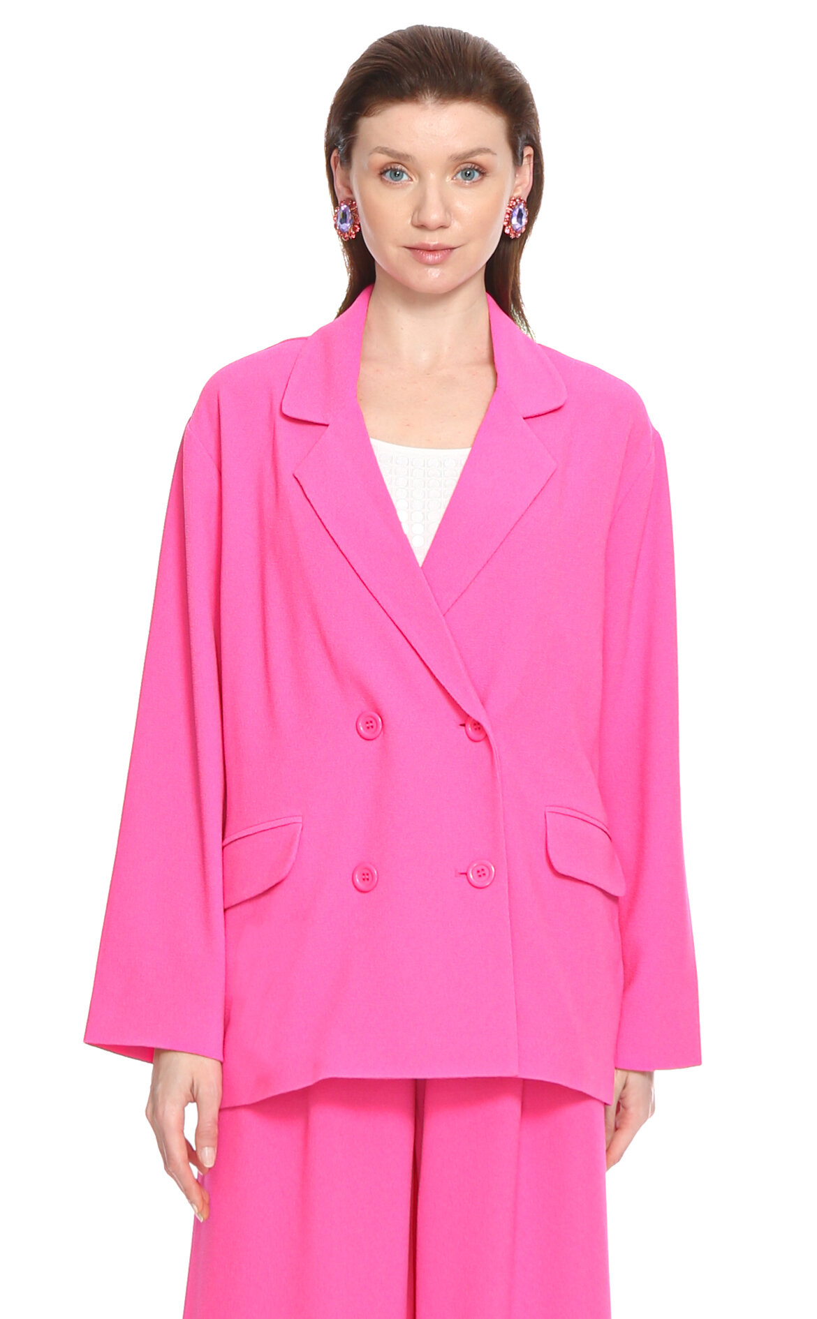 Essentiel Antwerp-Essentiel Antwerp Fuşya Blazer Ceket