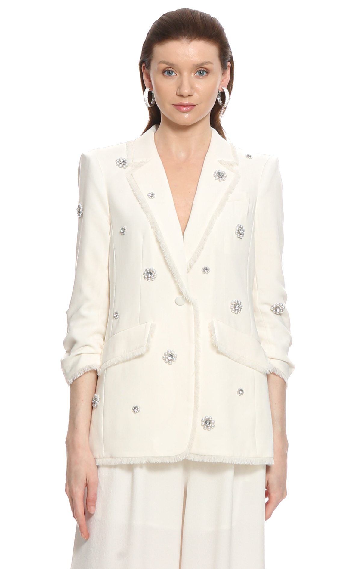Cinq a Sept-Cinq A Sept Beyaz Blazer Ceket Cinq a Sept-Cinq A Sept Beyaz Blazer Ceket